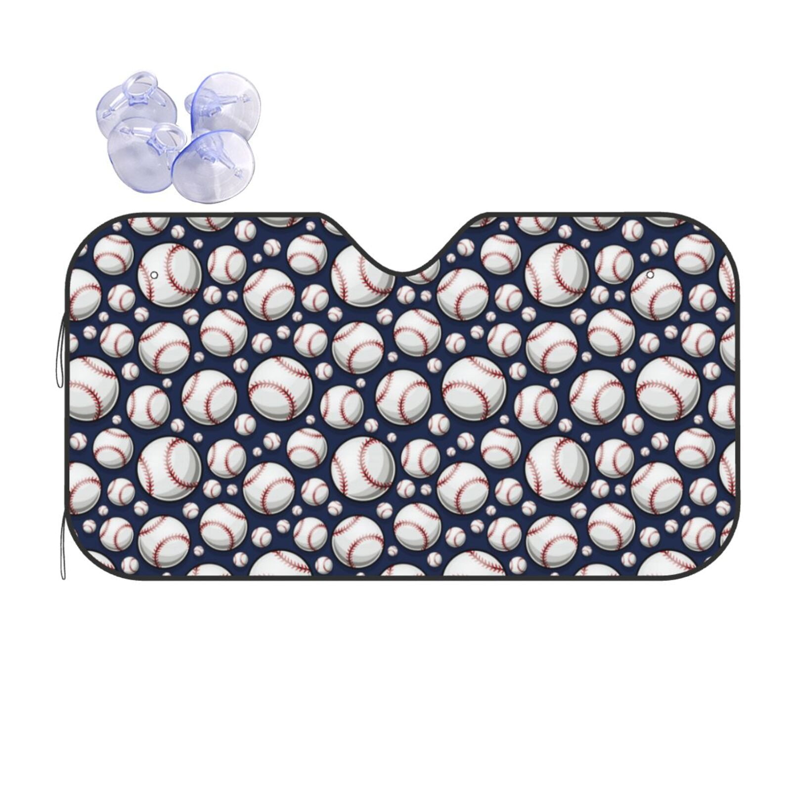Matuu Cute Basebal Print Foldable Front Window Car Windshield Sun Shade ...