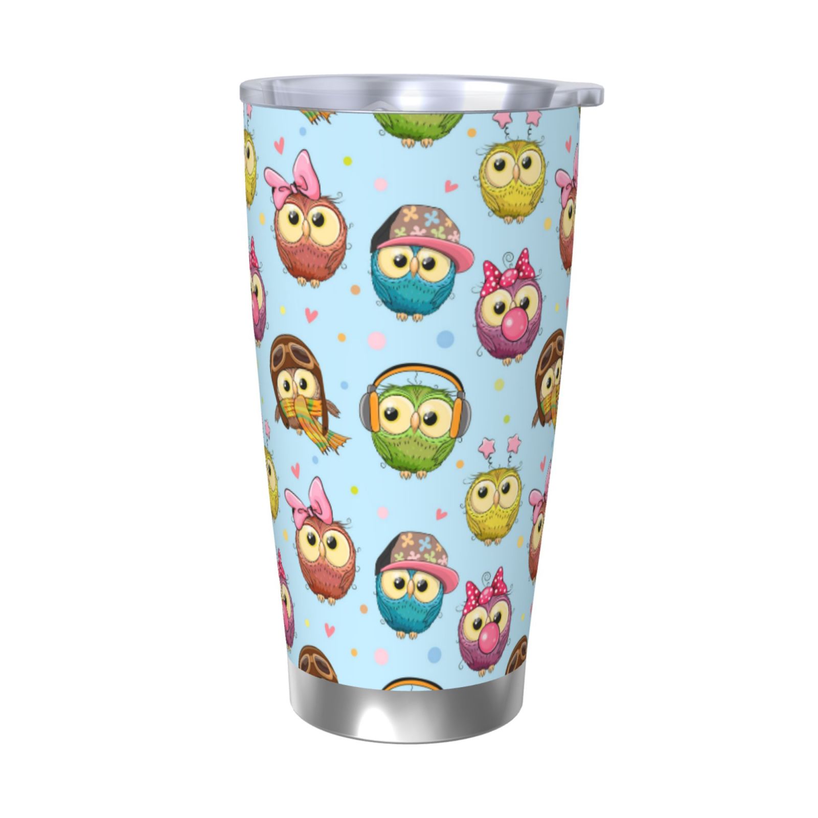 Matuu Cute Cartoon Owls 3 for 20oz Durable Thermal Cups Keep Drinks ...