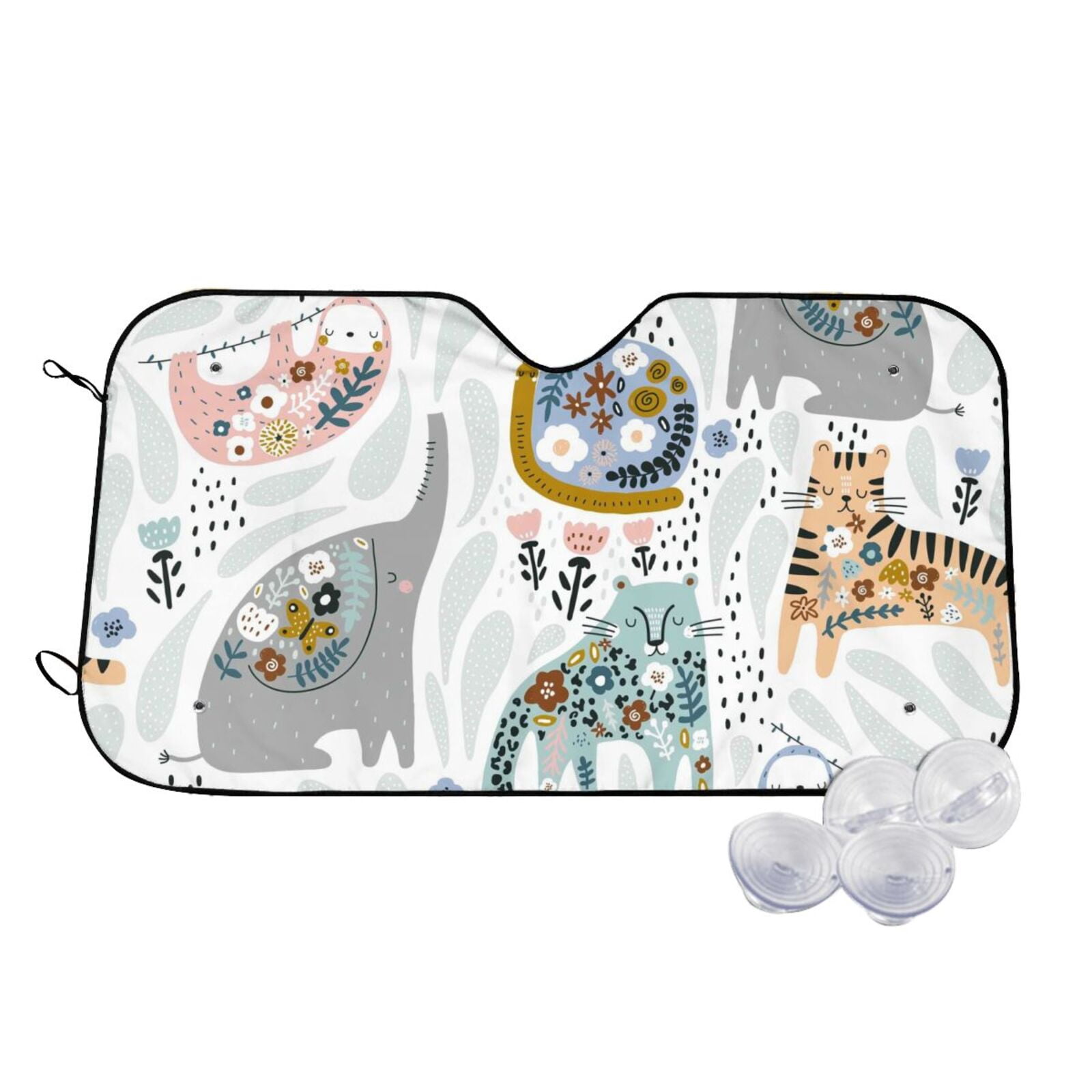 Matuu Cute Colorful Animal for car front window insulated sunshade ...