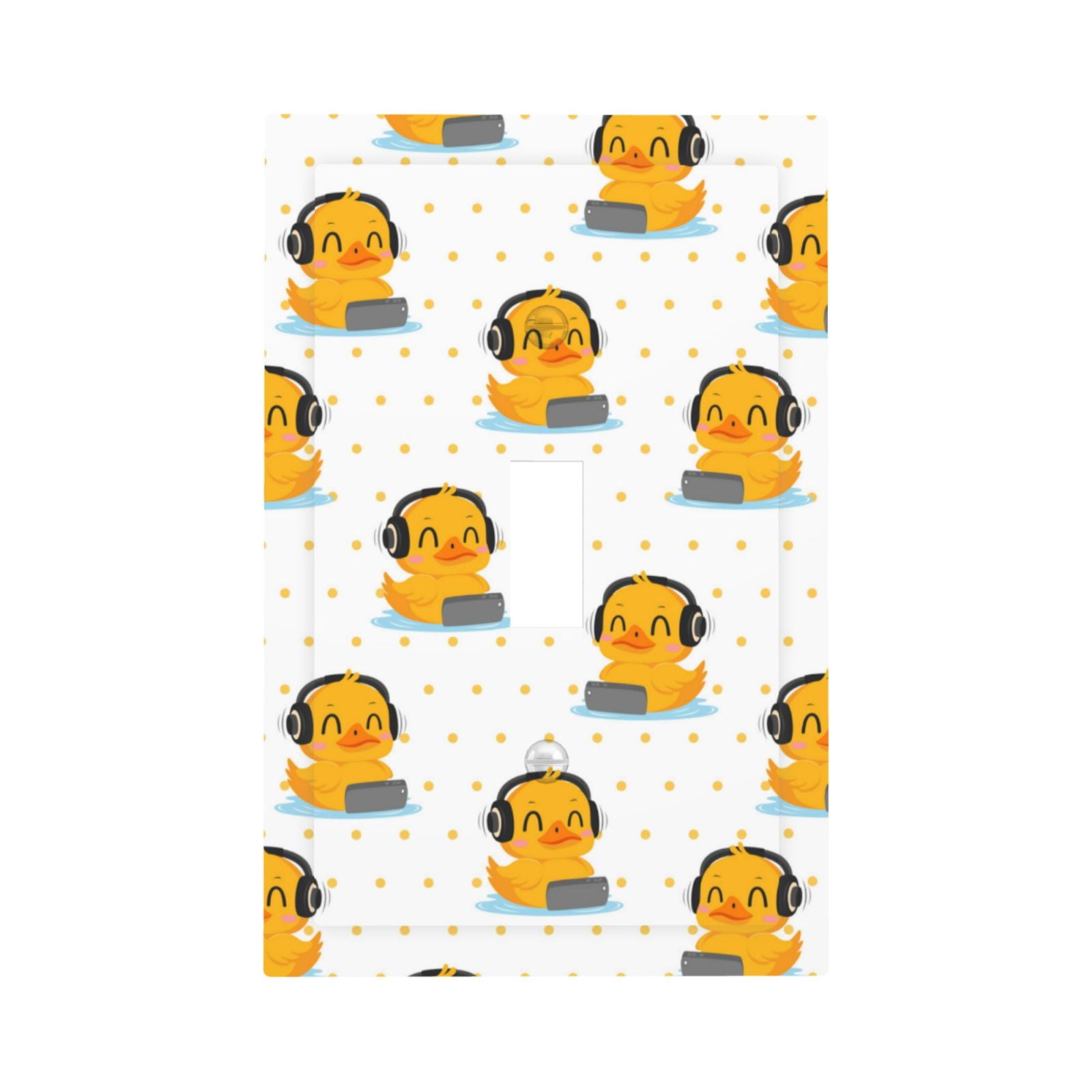 Matuu Cute Duck With Headphone for Modern Decorative Wall Plate Switch ...