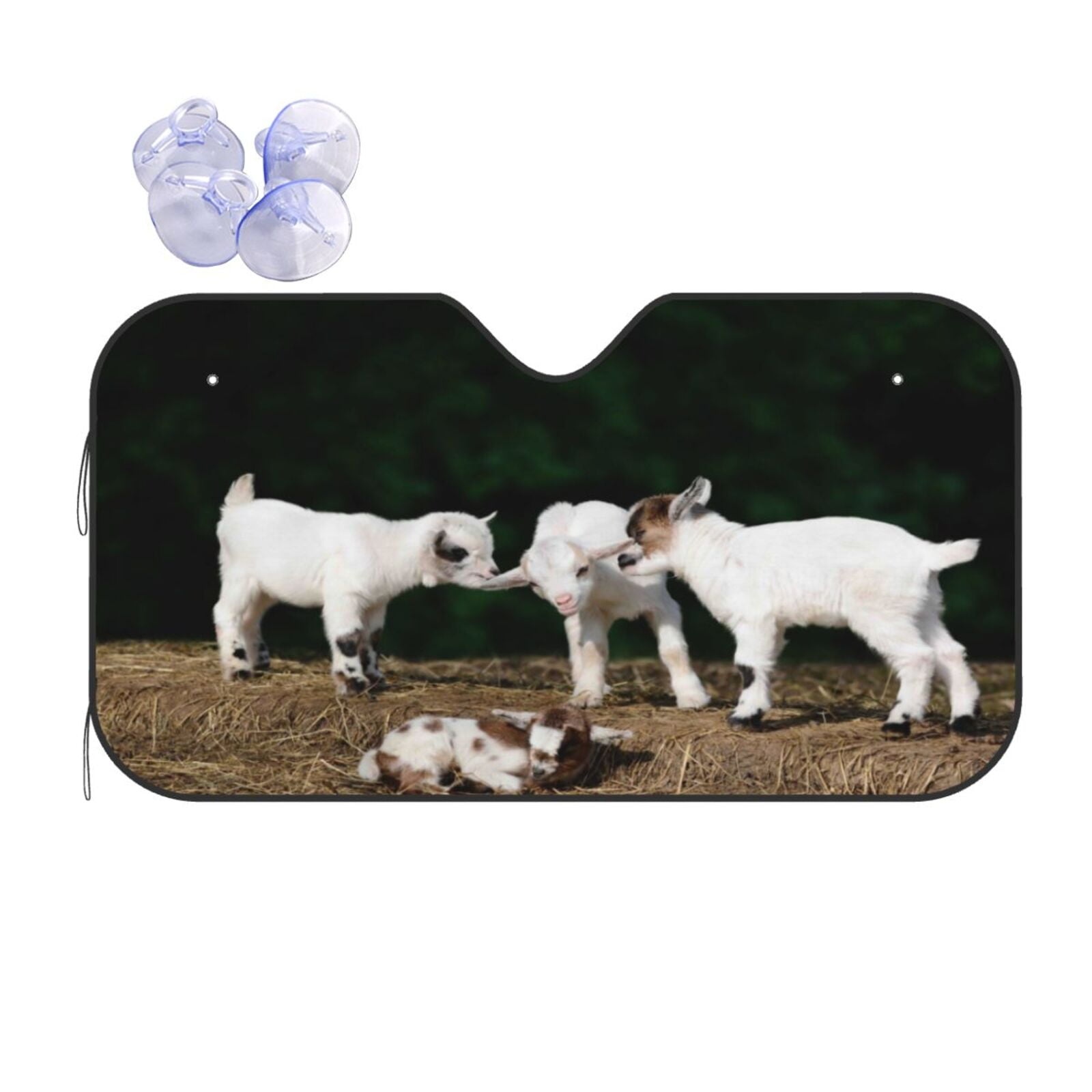 Matuu Cute Goat Baby Print Foldable Front Window Car Windshield Sun ...