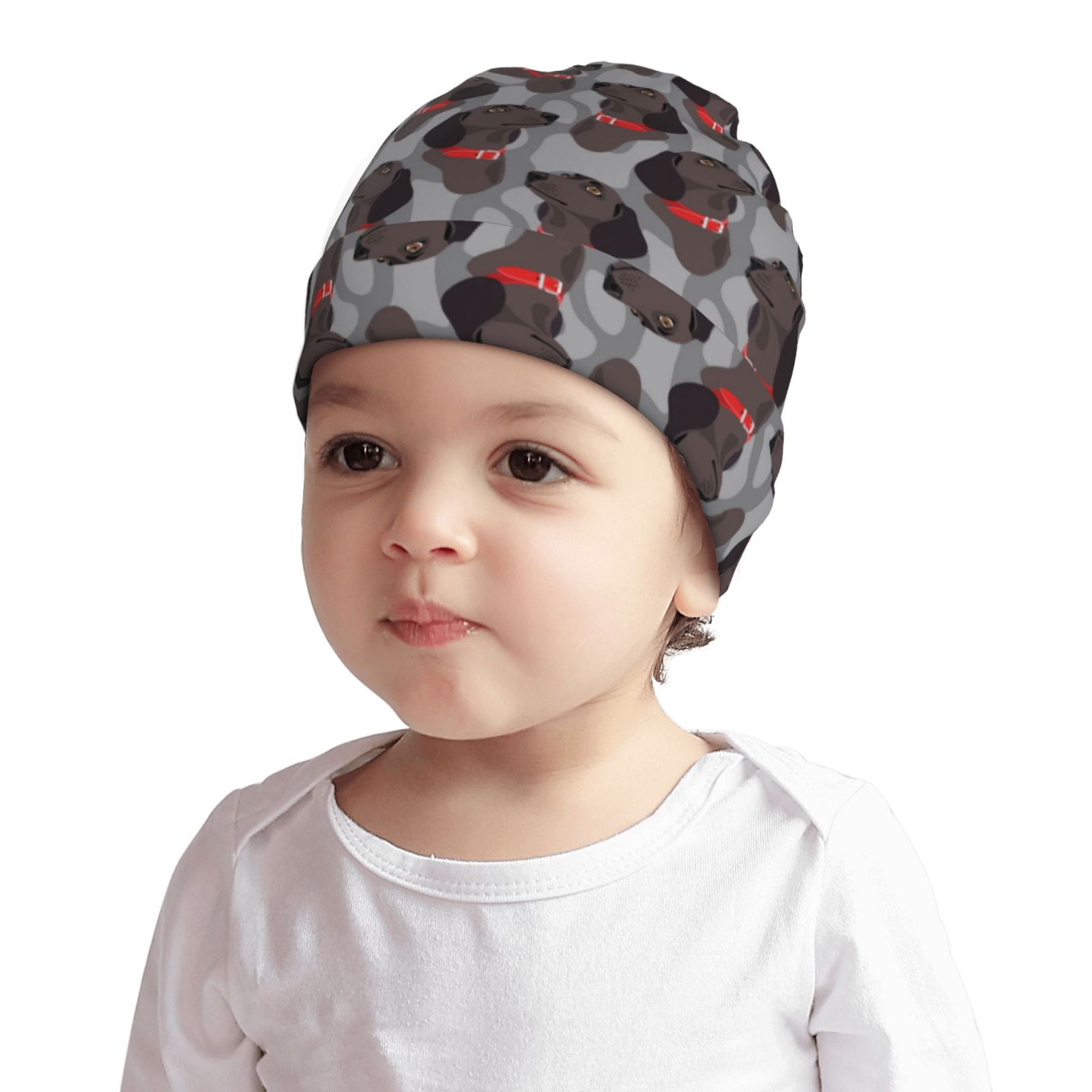Matuu Cute Puppy Black for Baby Beanie Hat Toddler Soft Cotton Beanie ...