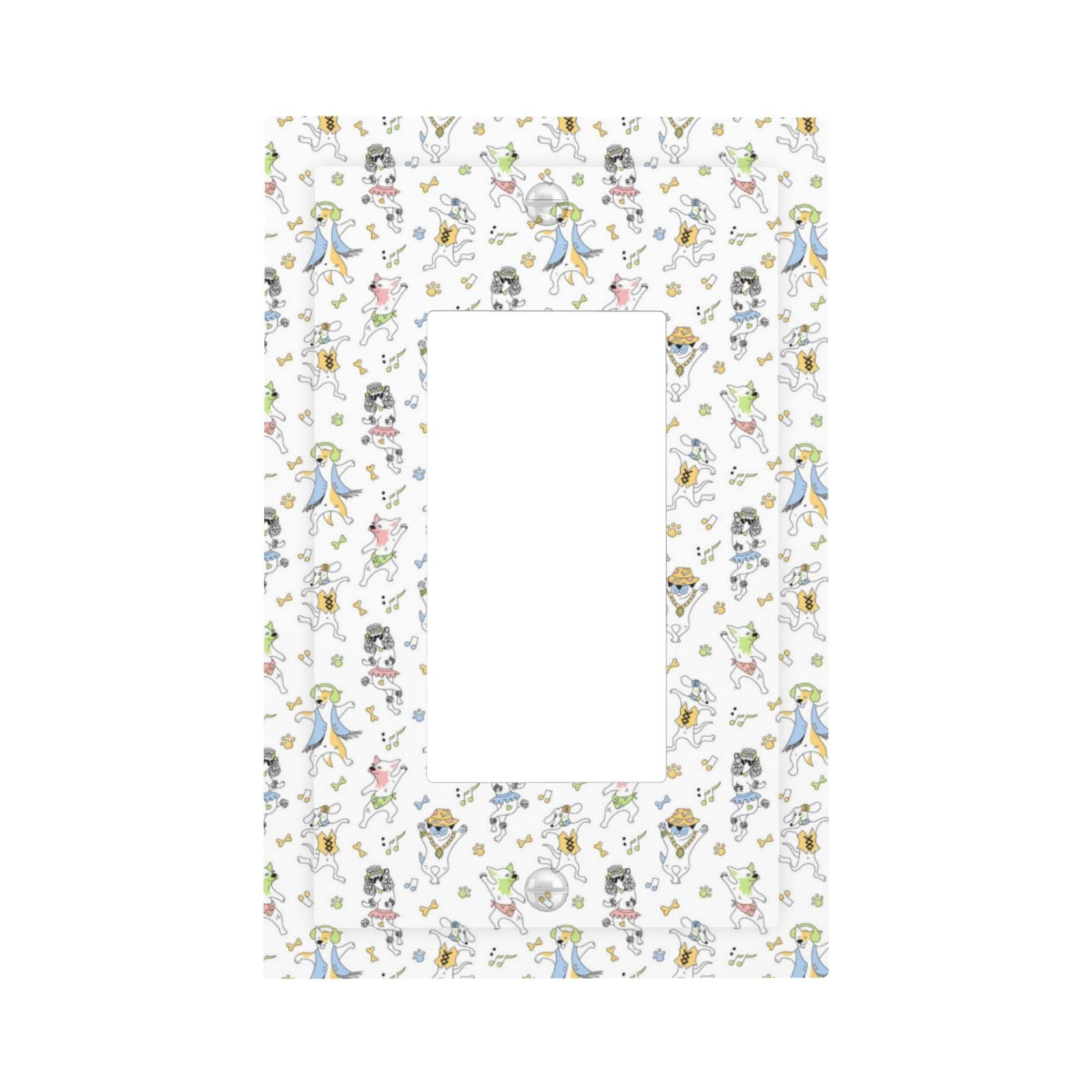 Matuu Dancing Dogs for Modern Decorative Wall Plate Switch Plate Outlet Cover for Light Switches ...