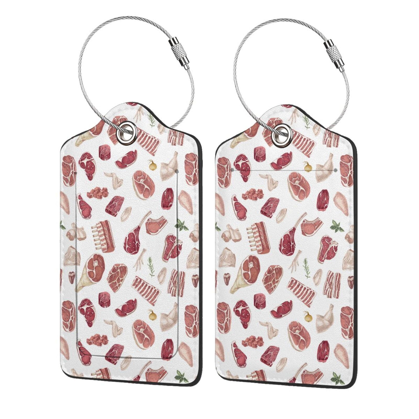 Matuu Different Meat for Leather Luggage Tag Privacy Cover ID Label ...