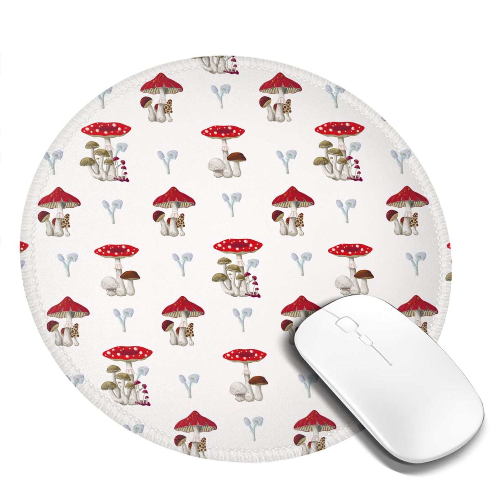 Matuu Different Mushrooms Printed Round Mouse Pad, Non-Slip Ergonomic ...
