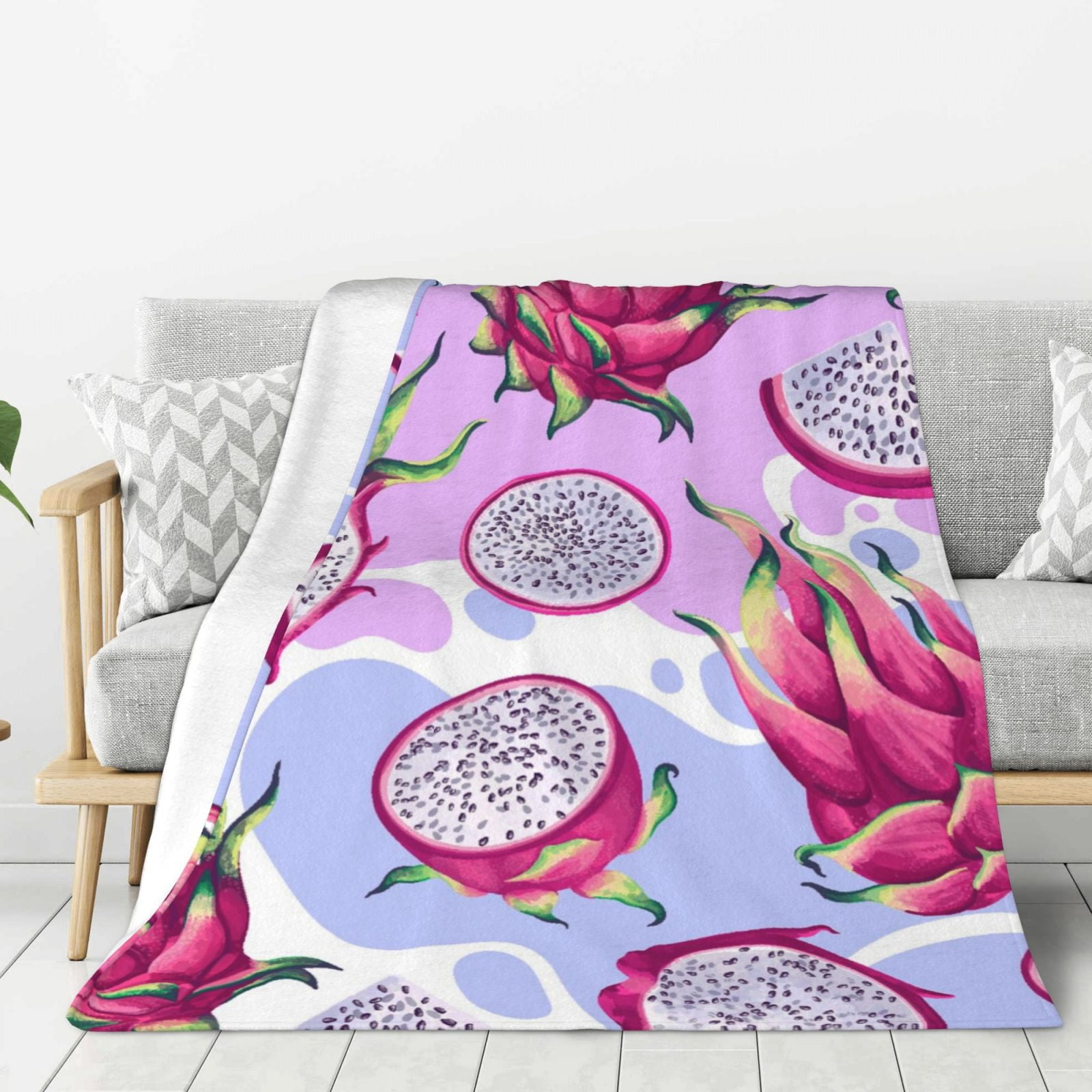 Matuu Dragon Fruit for Premium Flannel Blanket, Ultra-Soft, Warm, and ...