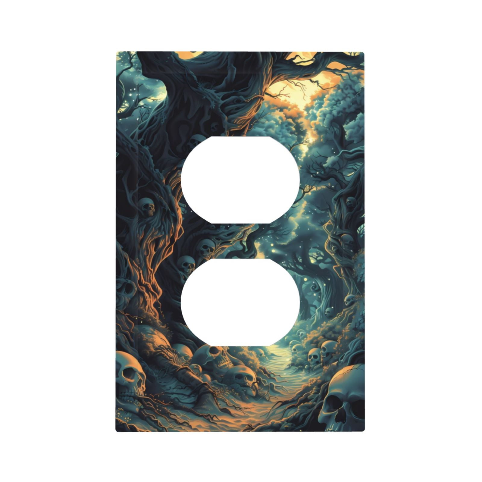 Matuu Enchanted Forest Skull Path for Modern Decorative Wall Plate ...