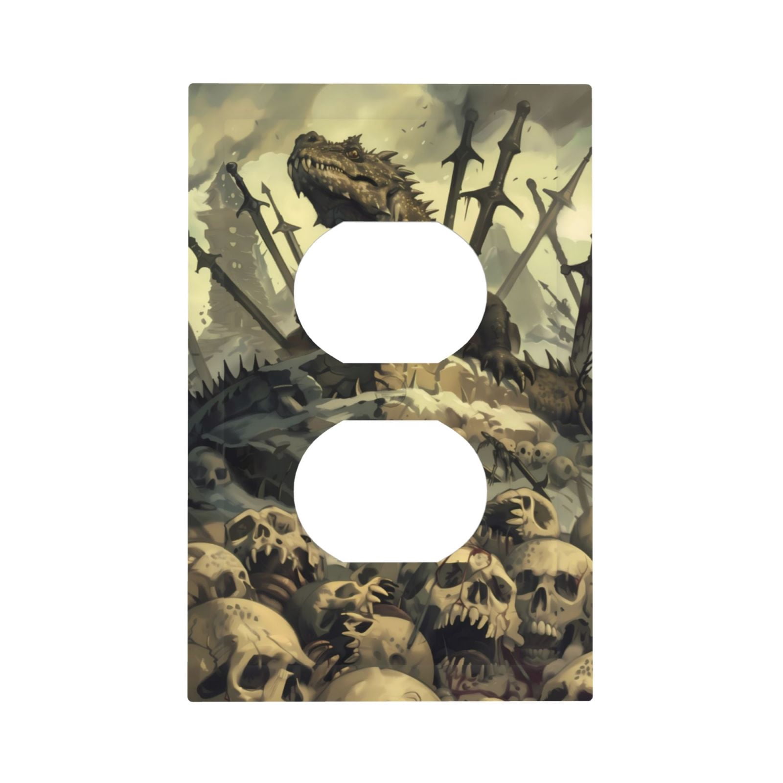 Matuu Epic Dragon Skull Scene for Modern Decorative Wall Plate Switch ...