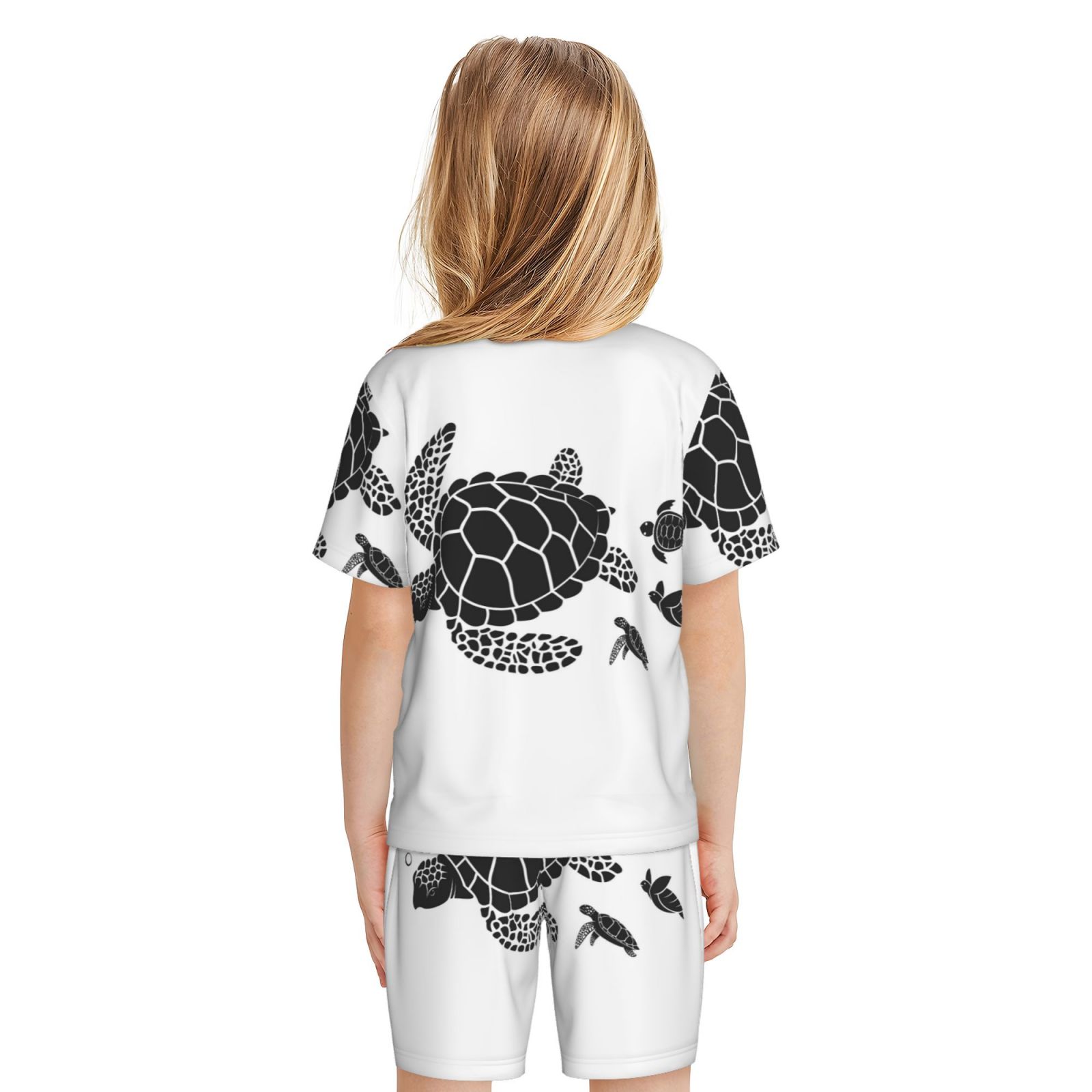 Matuu Family Of Sea Turtles for Short-Sleeved Pajama Set for Kids Soft ...