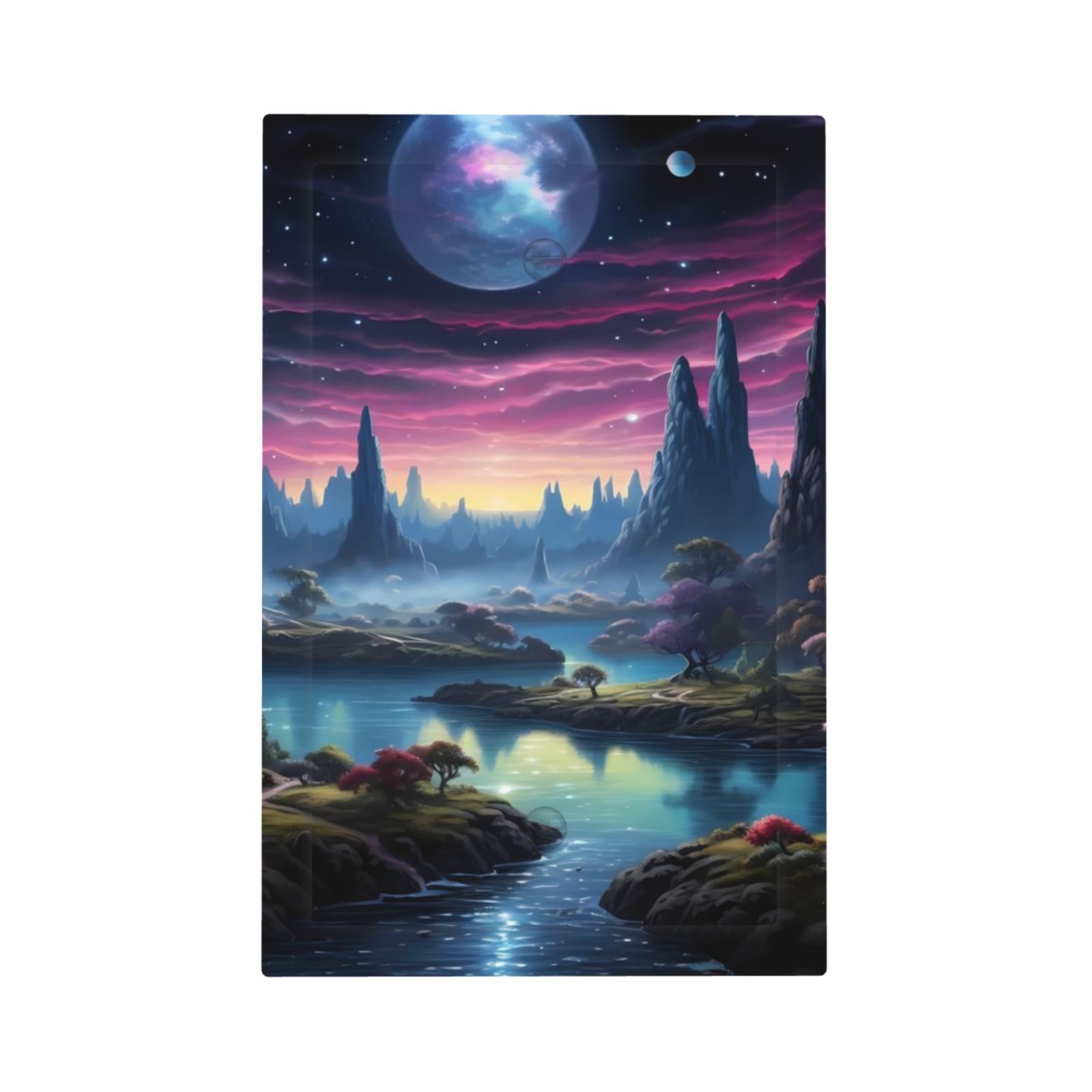 Matuu Fantasy Landscape Starry Night for Modern Decorative Wall Plate ...