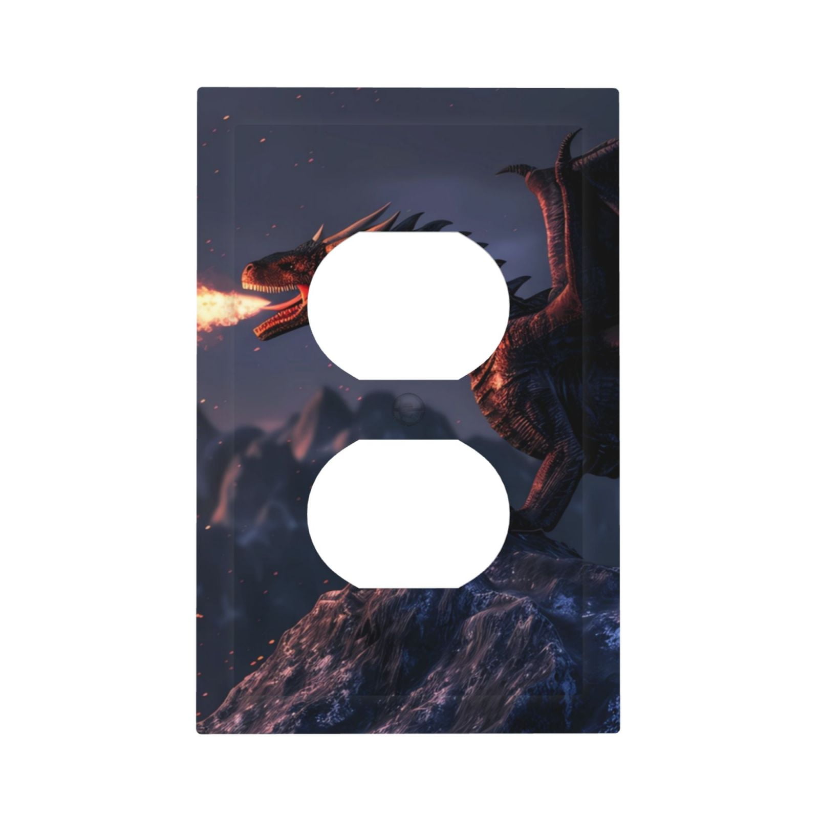 Matuu Fire Breathing Dragon Twilight for Modern Decorative Wall Plate ...