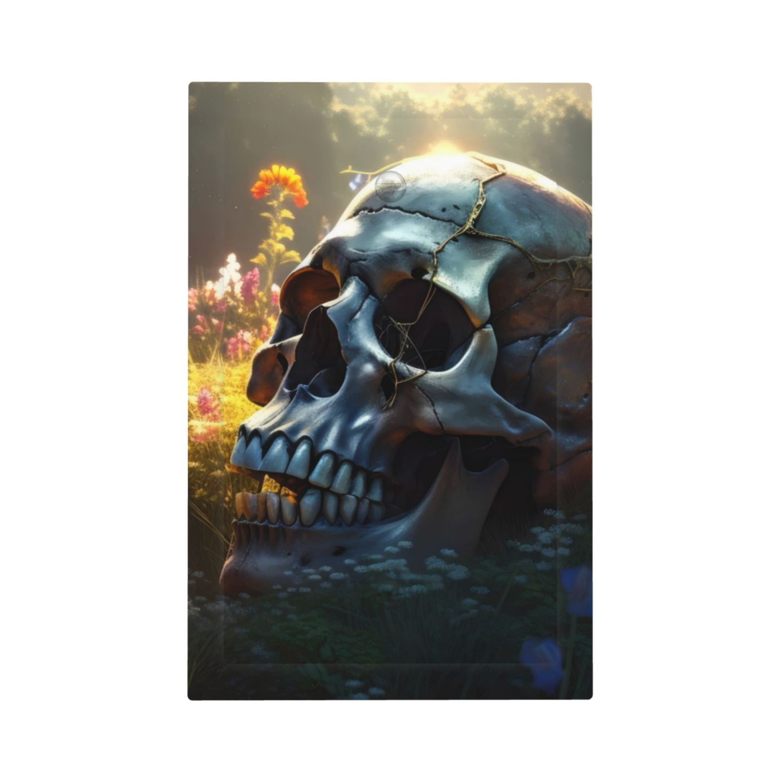 Matuu Flower Field Skull for Modern Decorative Wall Plate Switch Plate ...