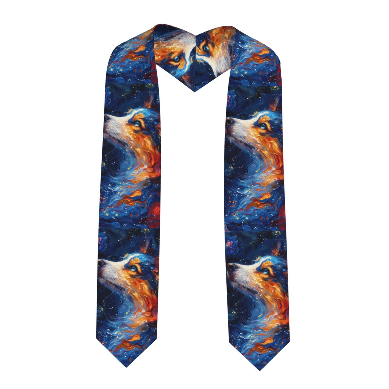 Matuu Galactic Dog Swirls Art for Unisex Adult Graduation Stole 72 ...
