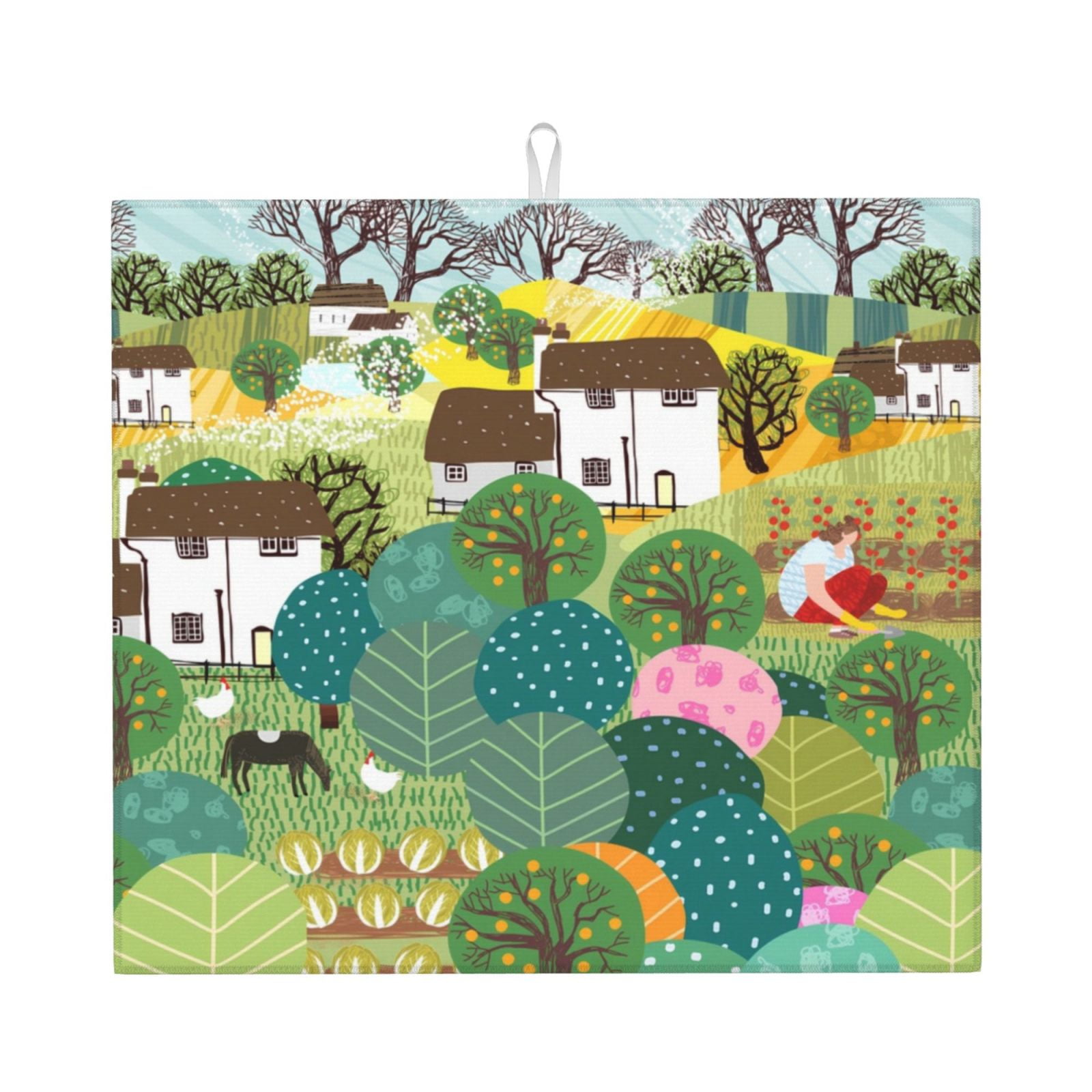 Matuu Garden Farm for Dish Drying Mat for Kitchen Counter for Kitchen ...