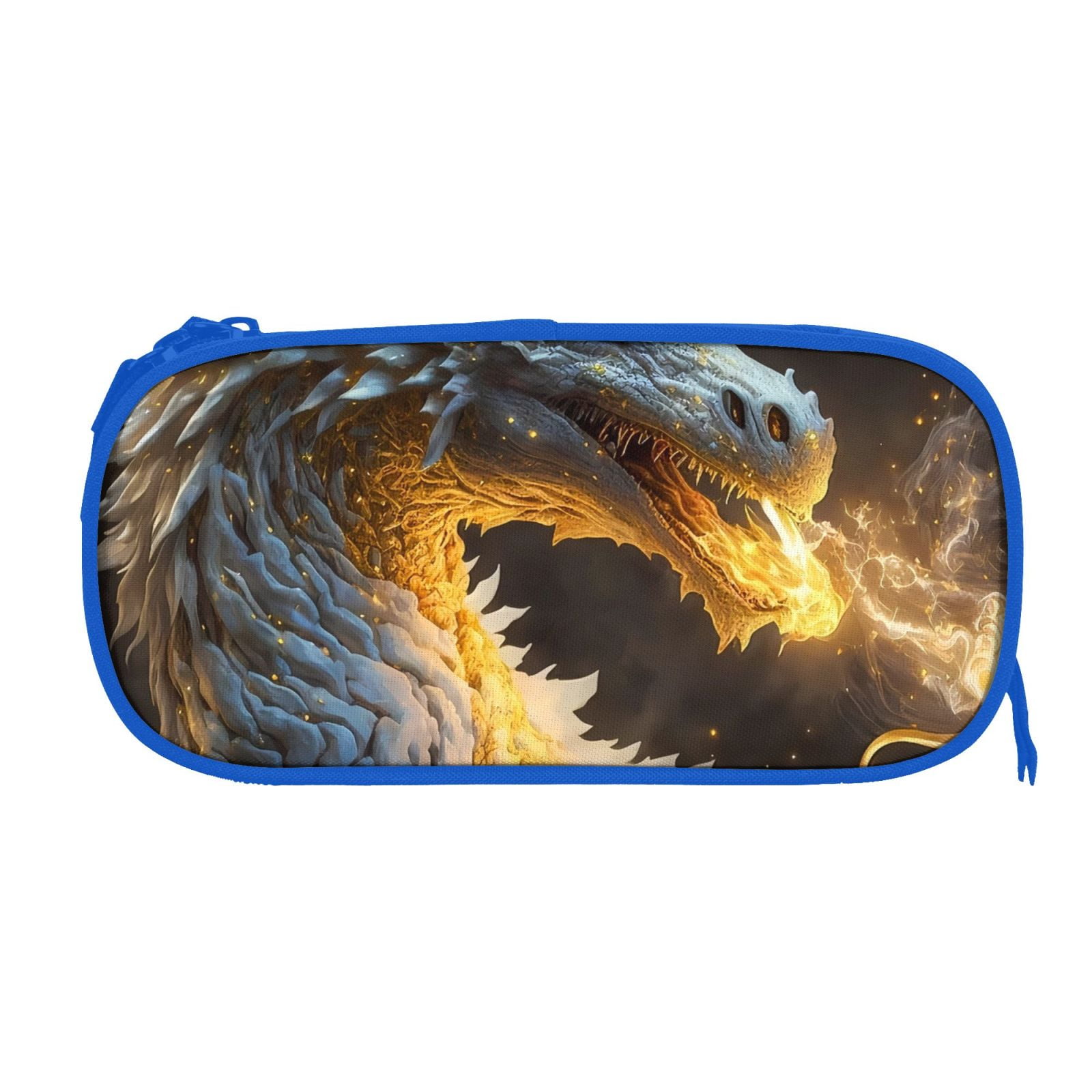 Matuu Golden White Fire Dragon for Pencil Pouch with Zipper for School ...