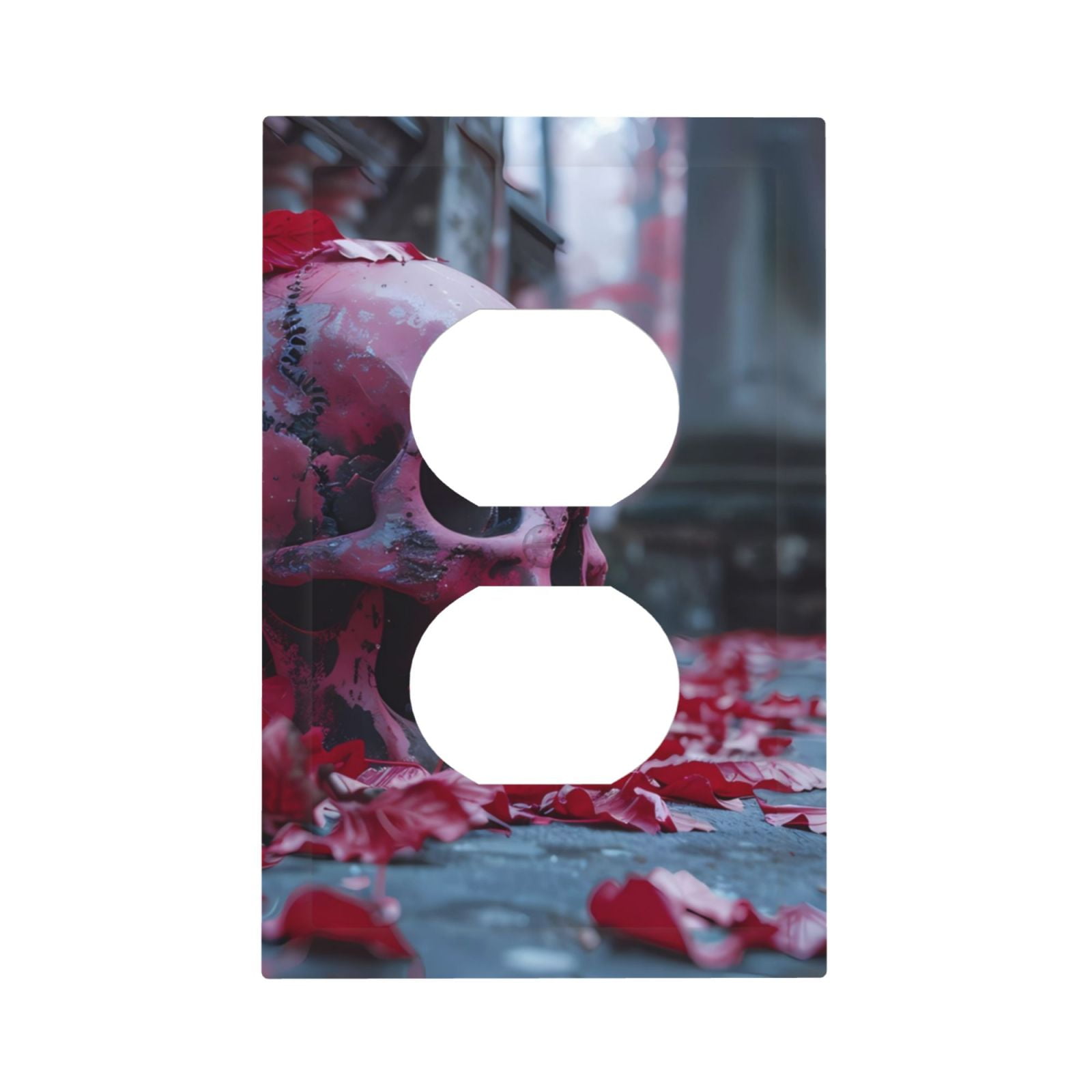 Matuu Gothic Red Skull Cemetery for Modern Decorative Wall Plate Switch ...