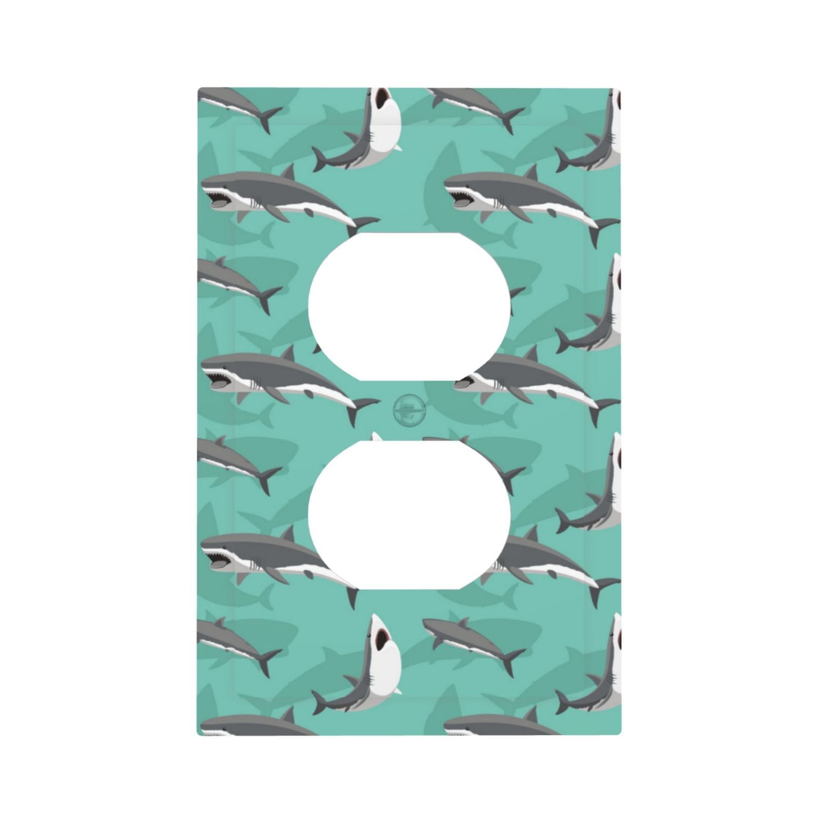 Matuu Great White Shark for Modern Decorative Wall Plate Switch Plate ...