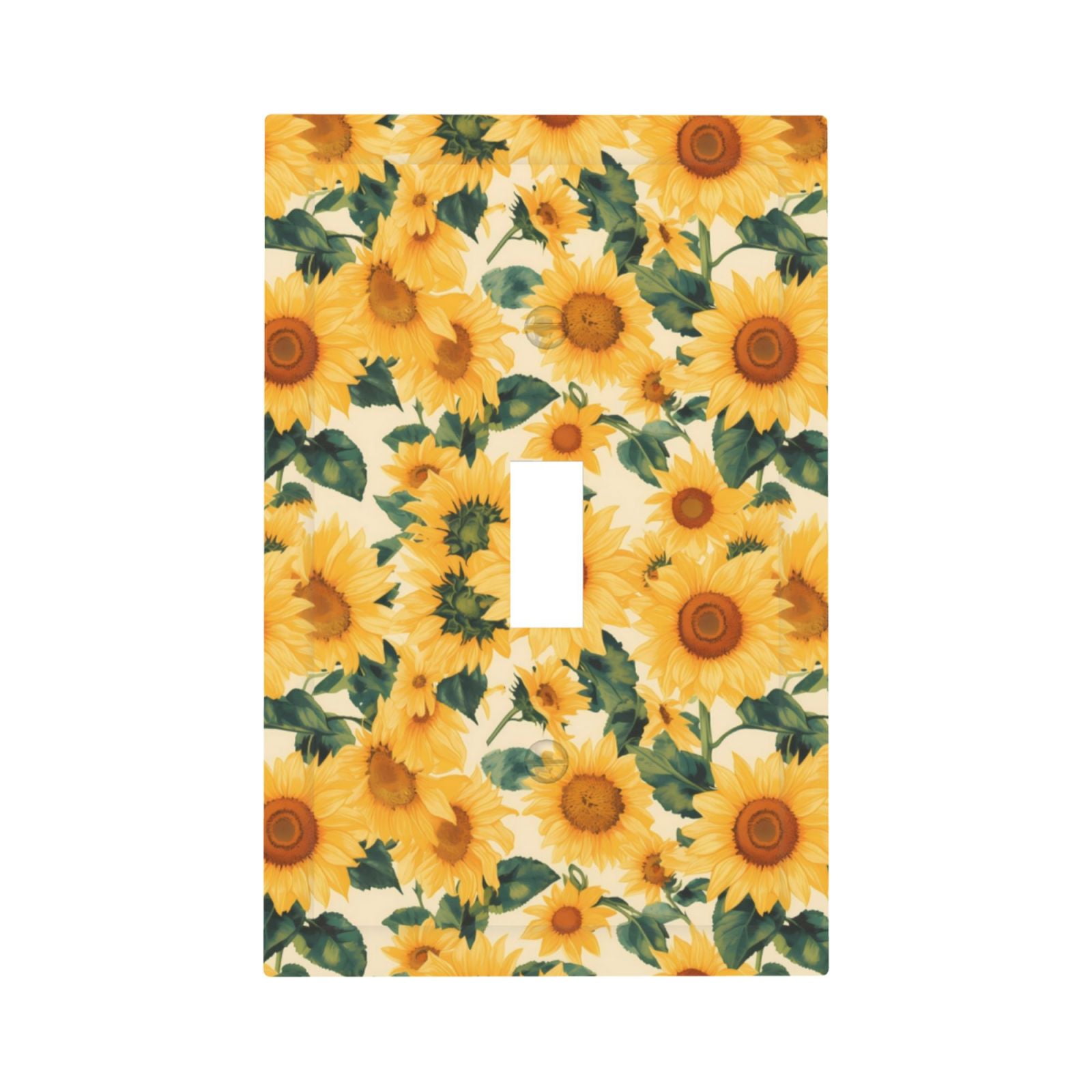 Matuu Green Leaf Sunflower for Modern Decorative Wall Plate Switch Plate Outlet Cover for Light ...