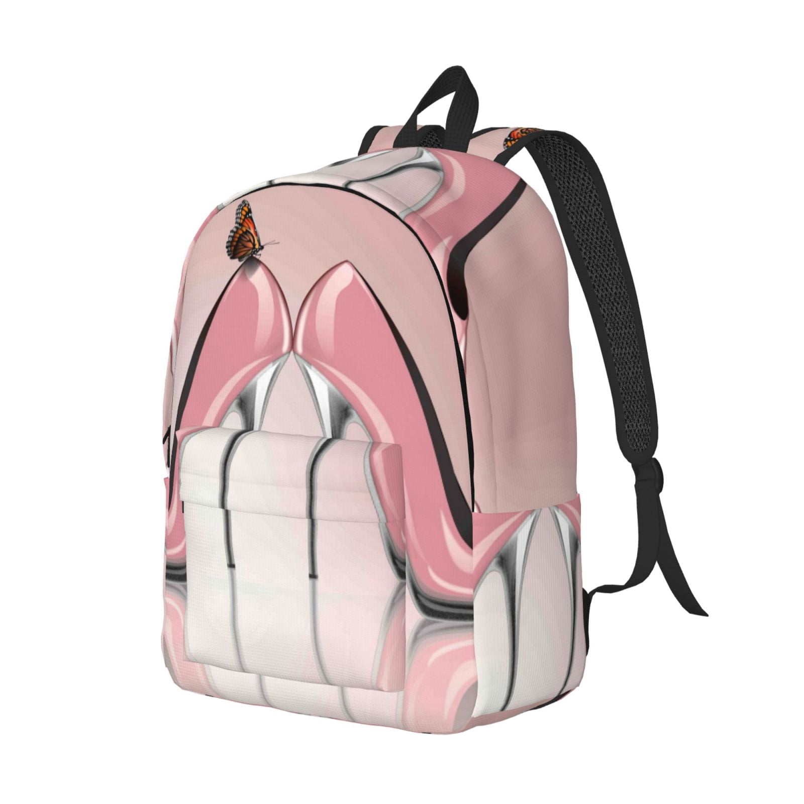 Matuu High Heel Shoes Butterfly for Canvas College Backpack for Men and ...