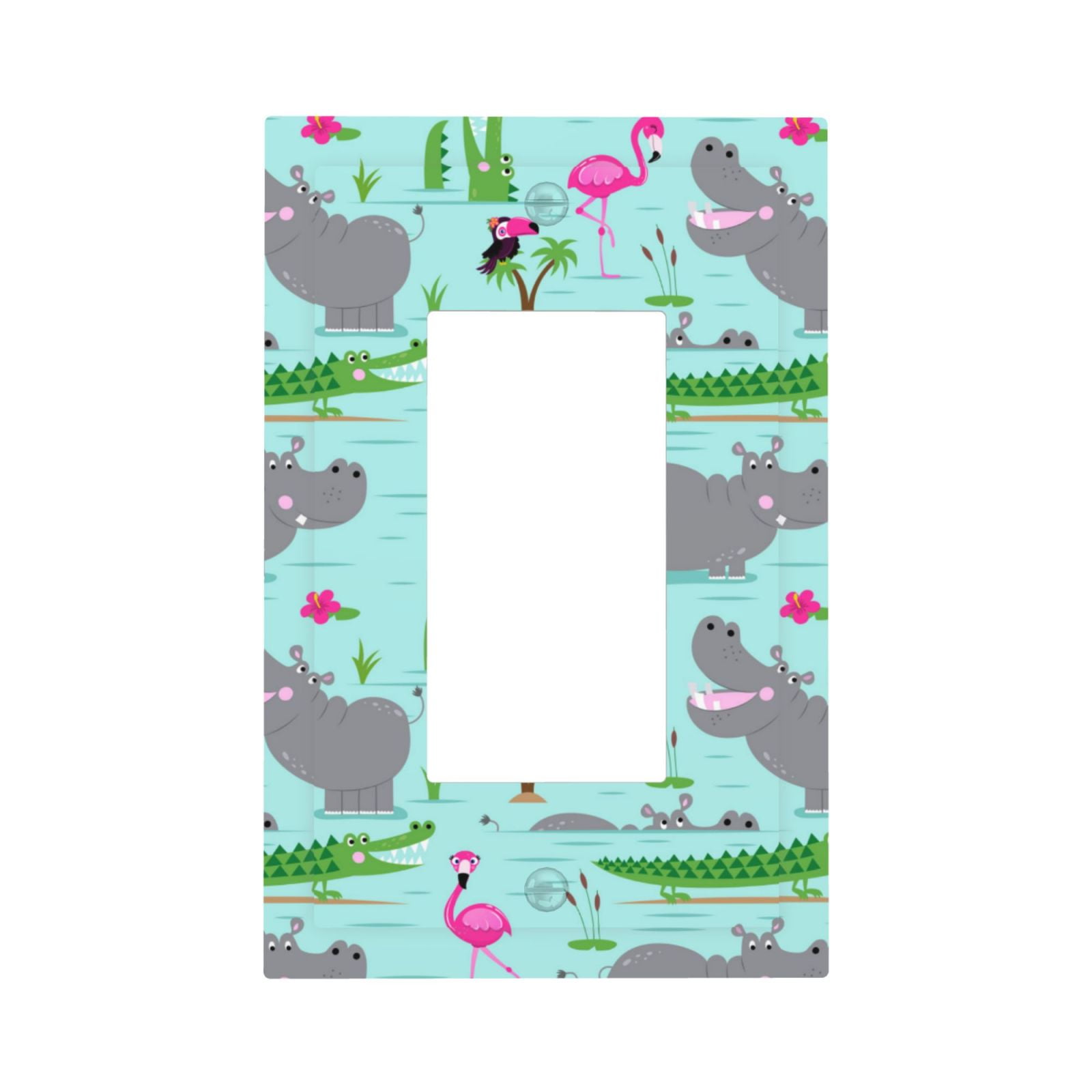 Matuu Hippo With Flamingos And Crocodiles for Modern Decorative Wall ...