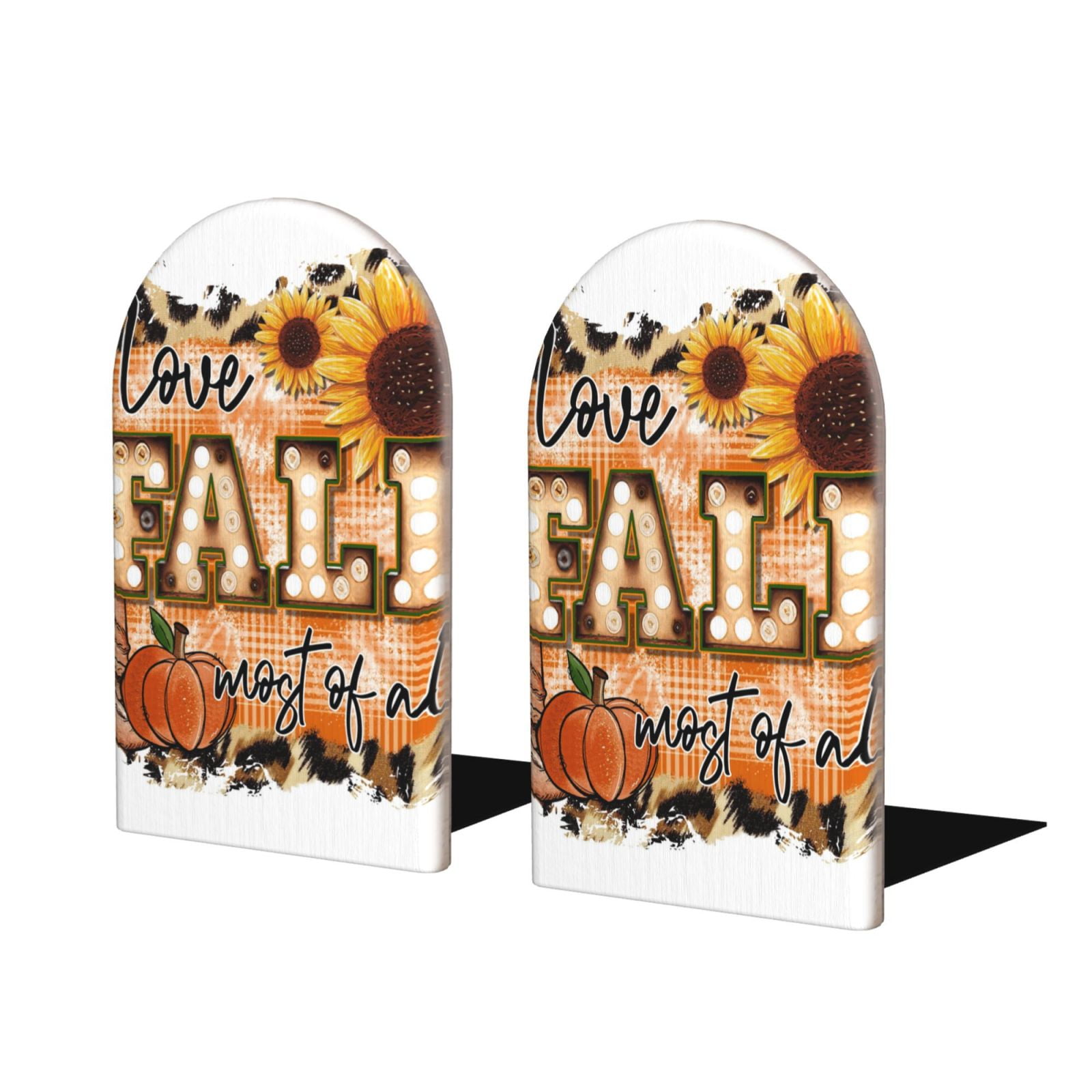 Matuu I Love Fall Most Of All for Bookends 1 Pair, Non-Skid Bookend for ...