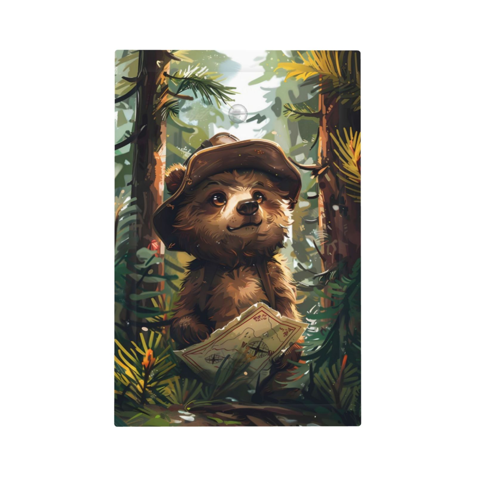 Matuu Jungle Hat Bear for Modern Decorative Wall Plate Switch Plate ...