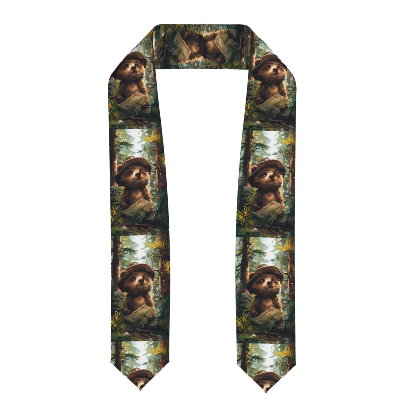 Matuu Jungle Hat Bear for Unisex Adult Graduation Stole 72” Long Shawl ...