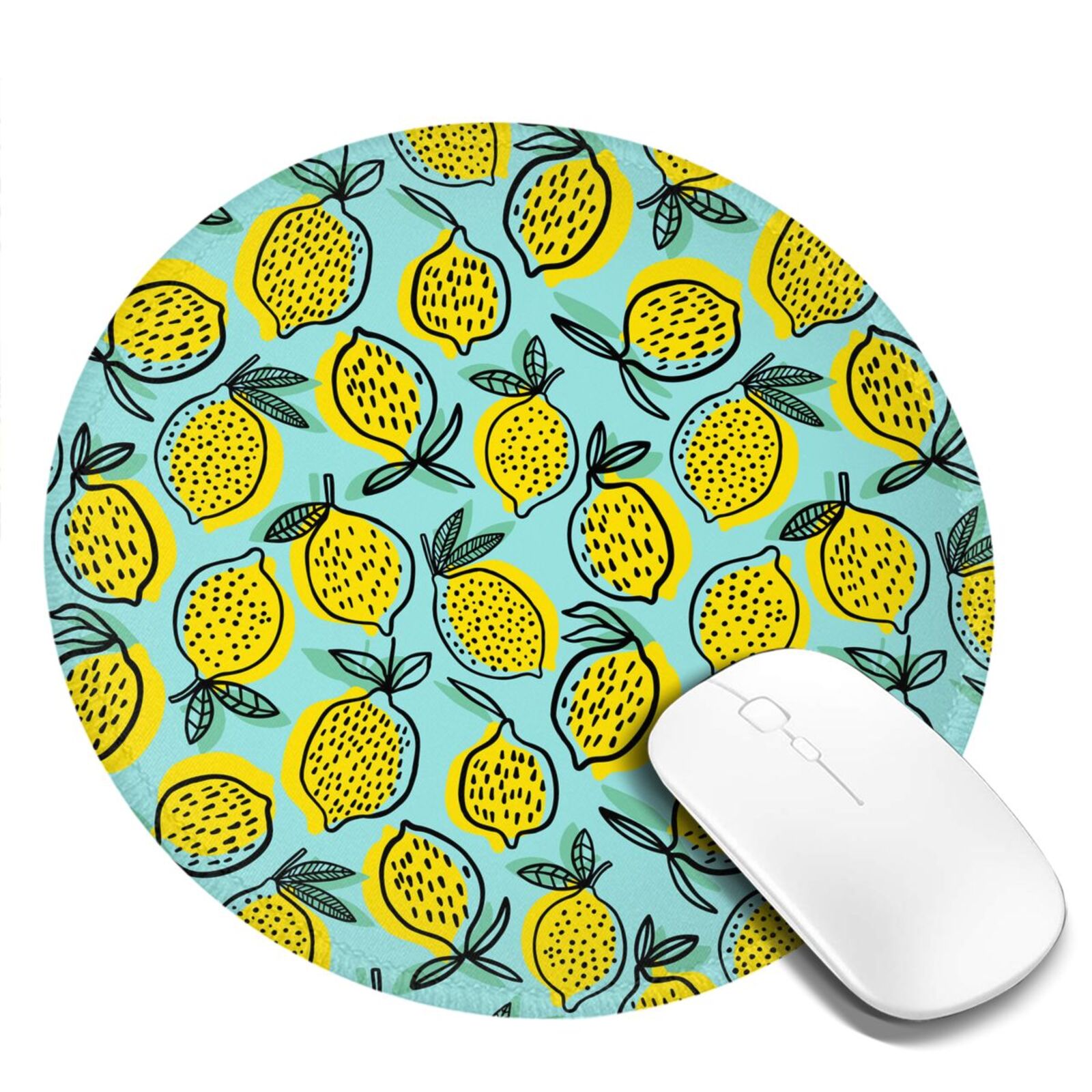 Matuu Lemon1 Printed Round Mouse Pad, Non-Slip Ergonomic Mouse Pad ...