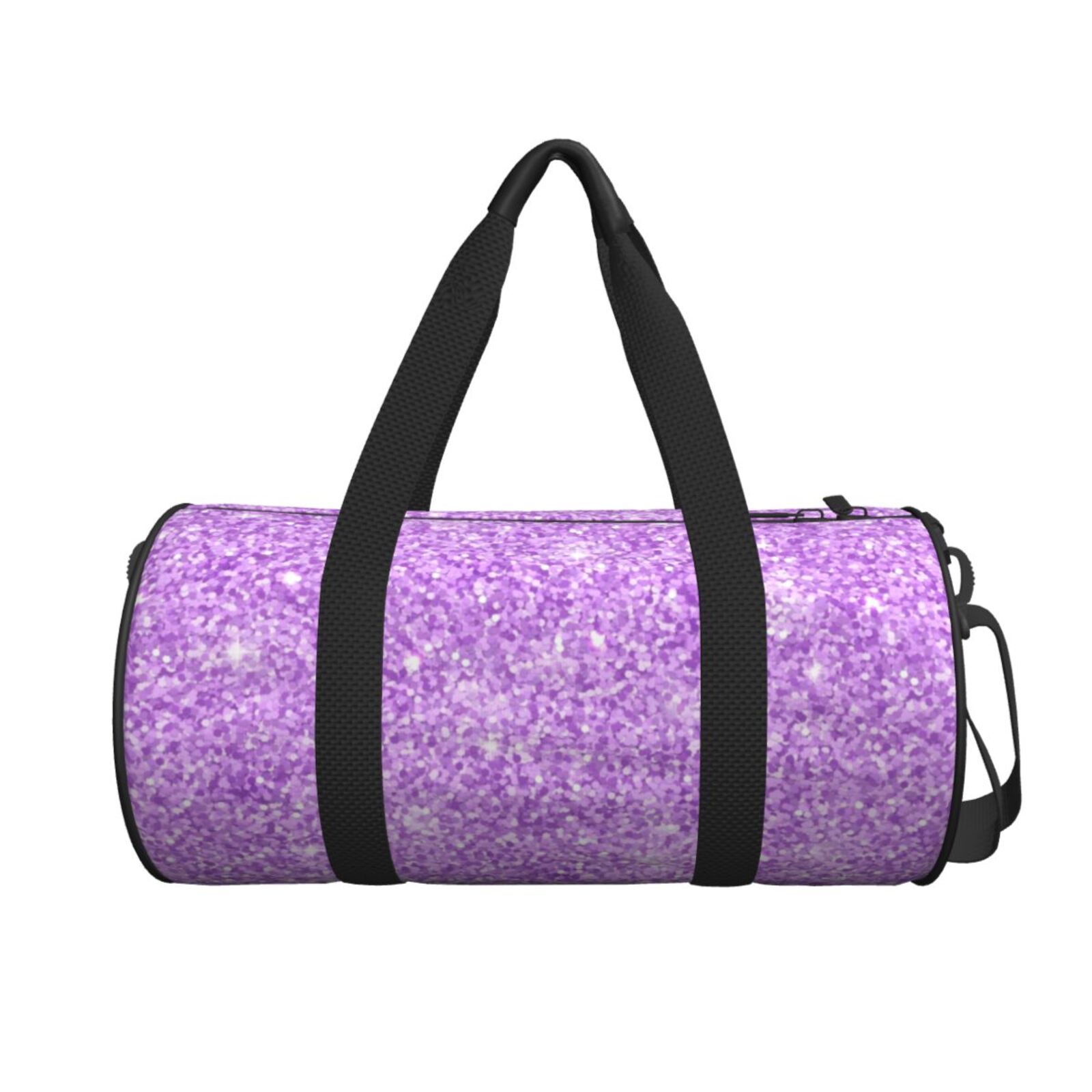 Matuu Lilac Glittering Printed Travel Duffle Bag, Waterproof Weekender ...