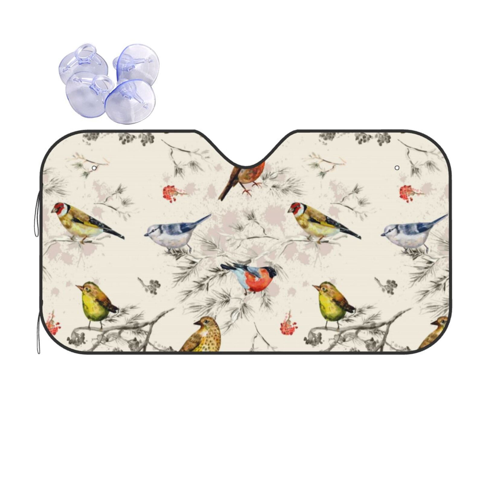 Matuu Little Birds Print Foldable Front Window Car Windshield Sun Shade ...