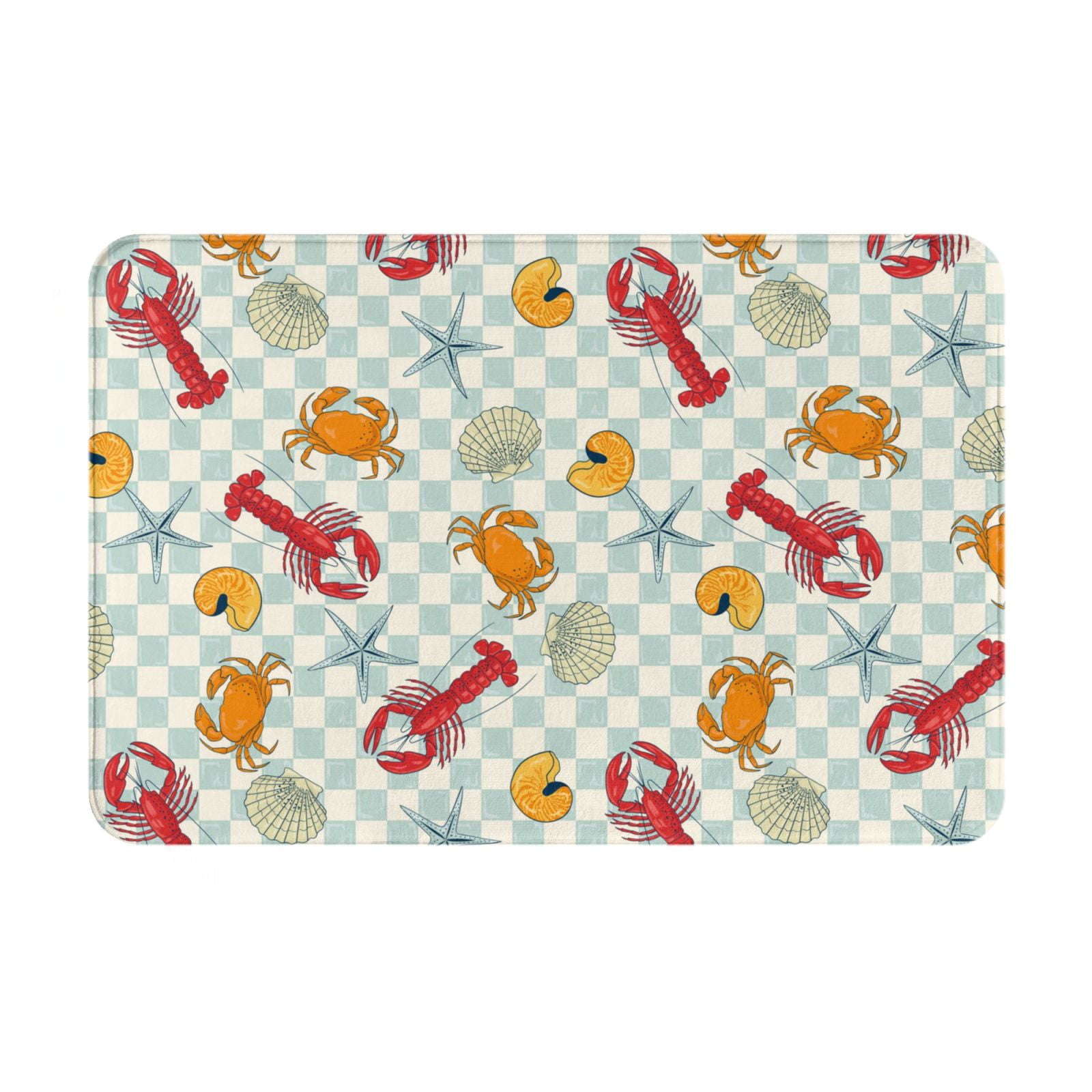 Matuu Lobster Sea Shell for Indoor doormat,Non-Slip Doormat for ...