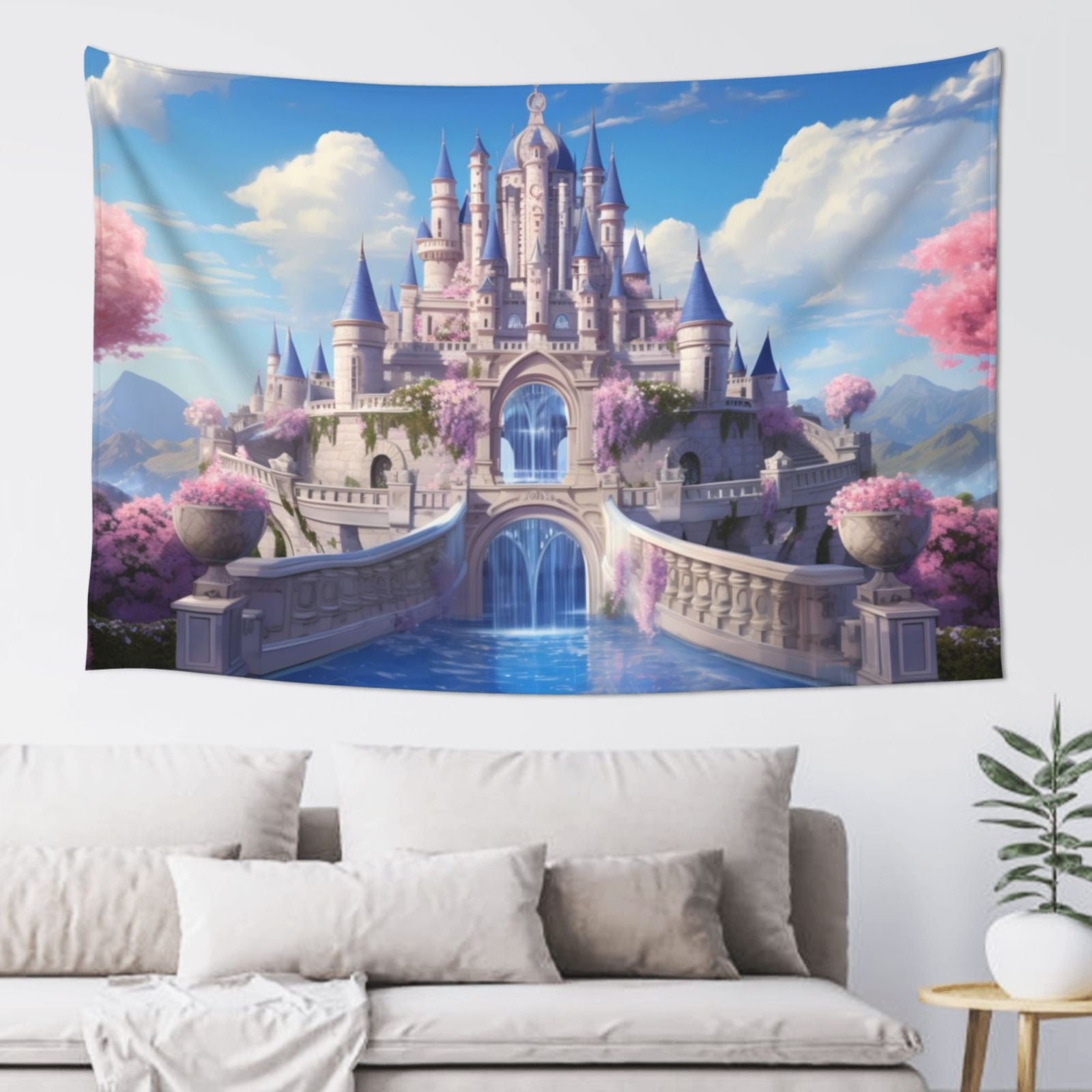Matuu Majestic Fantasy Castle for Tapestry 60x40in for Home Bedroom ...