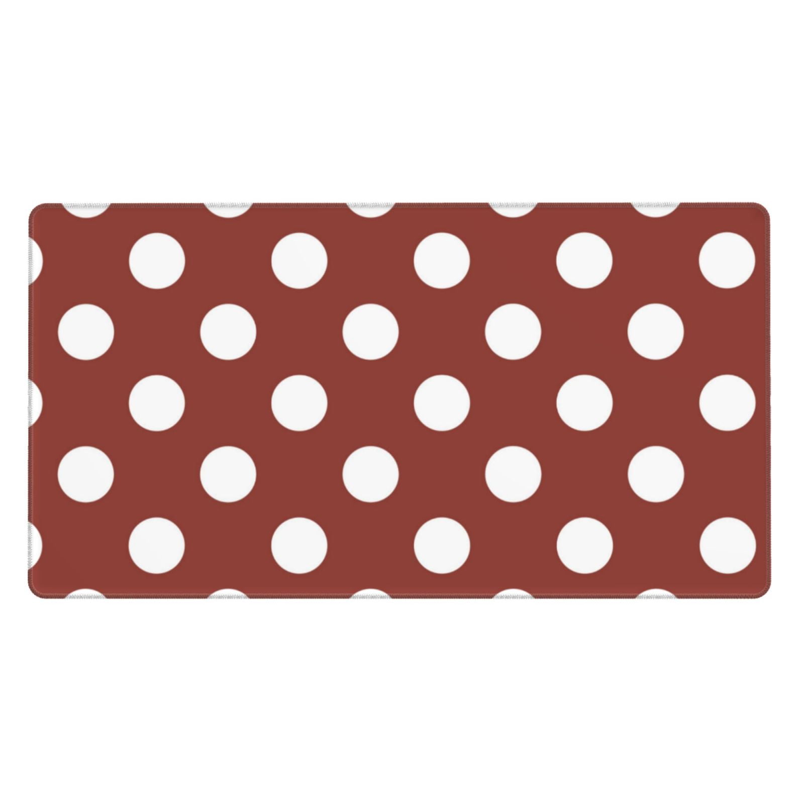 Matuu Maroon And White Polka Dot for Large Gaming Mouse Pad Desk Mat ...