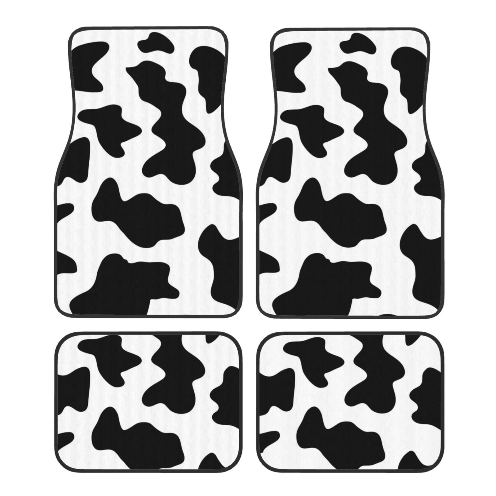 Matuu Milk Cow print 4-Piece All-Weather Floor Mats for Universal ...