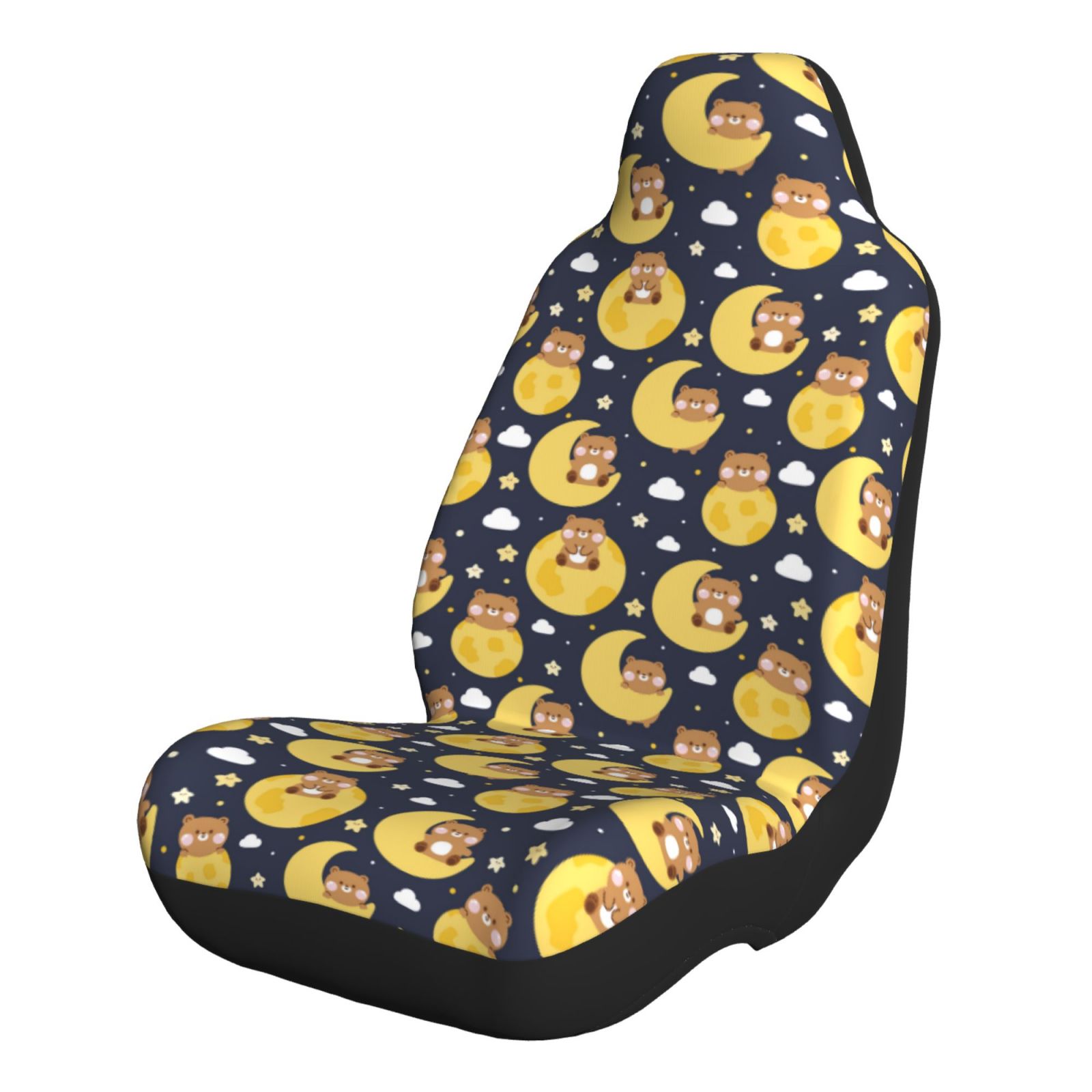 Matuu Moon Bear Printed Car Seat Covers Full Set.Light and Breezy Car ...