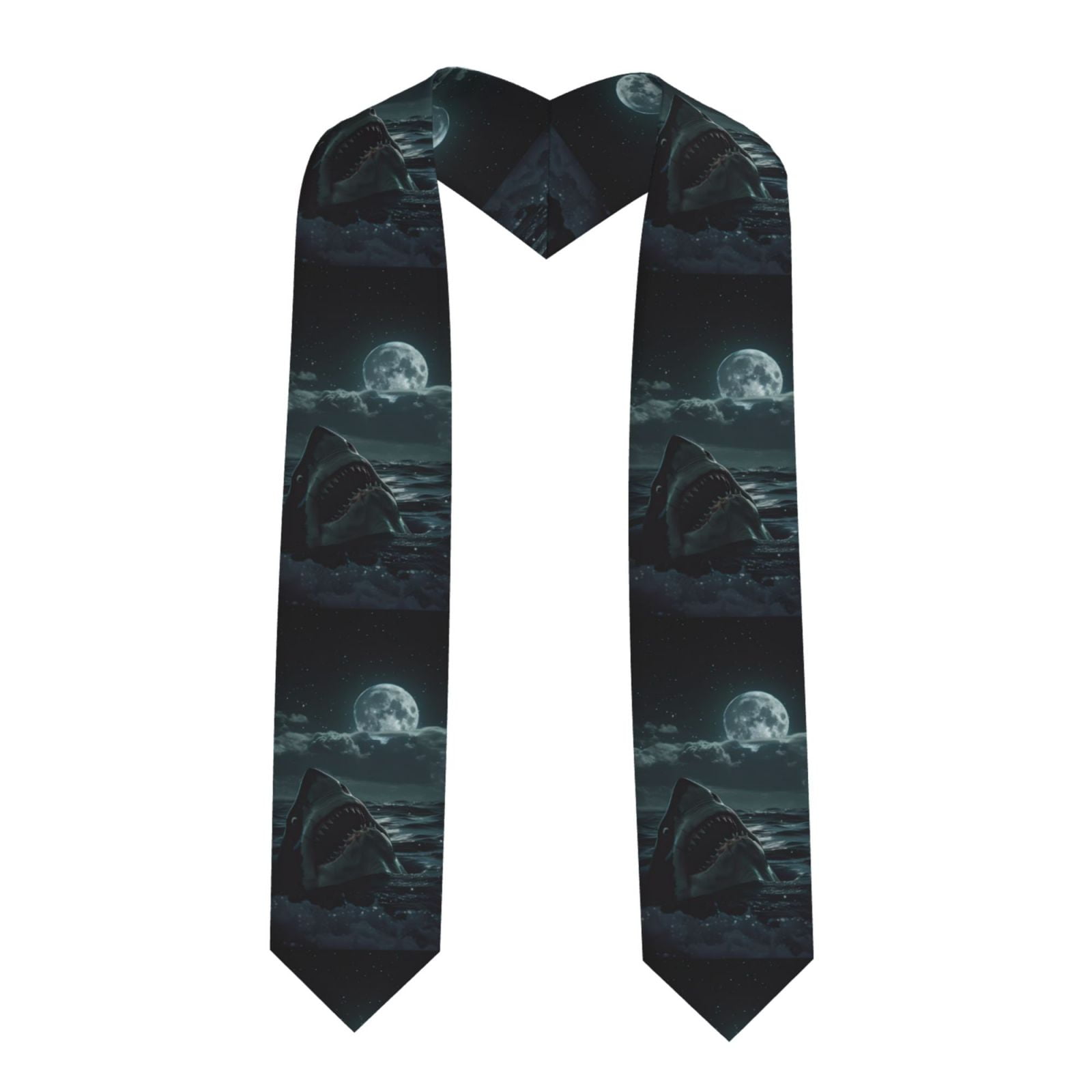 Matuu Moonlit Night Sky Shark for Unisex Adult Graduation Stole 72 ...