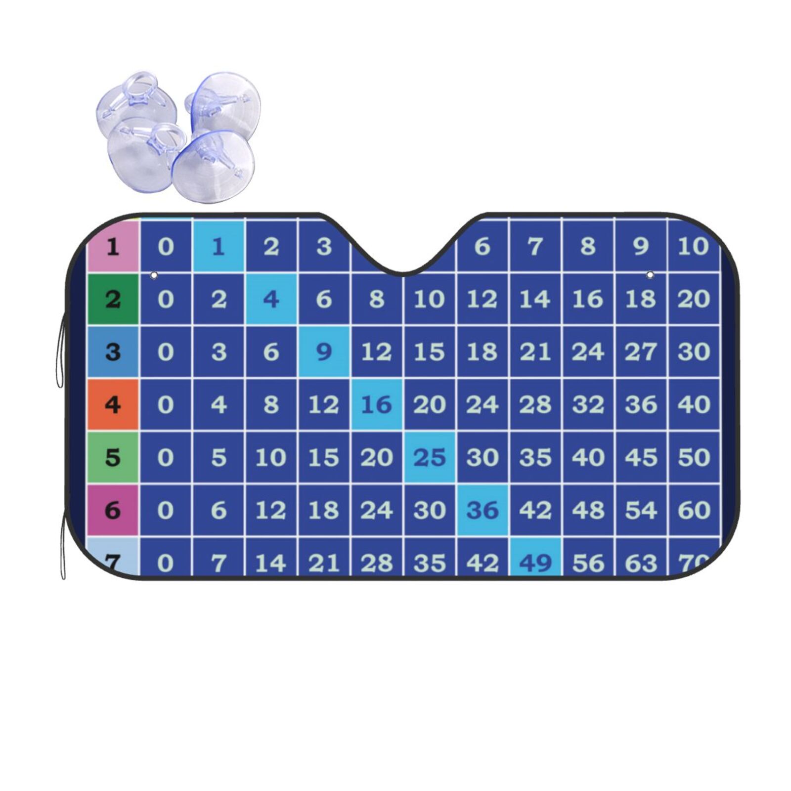 Matuu Multiplication Table Print Foldable Front Window Car Windshield ...