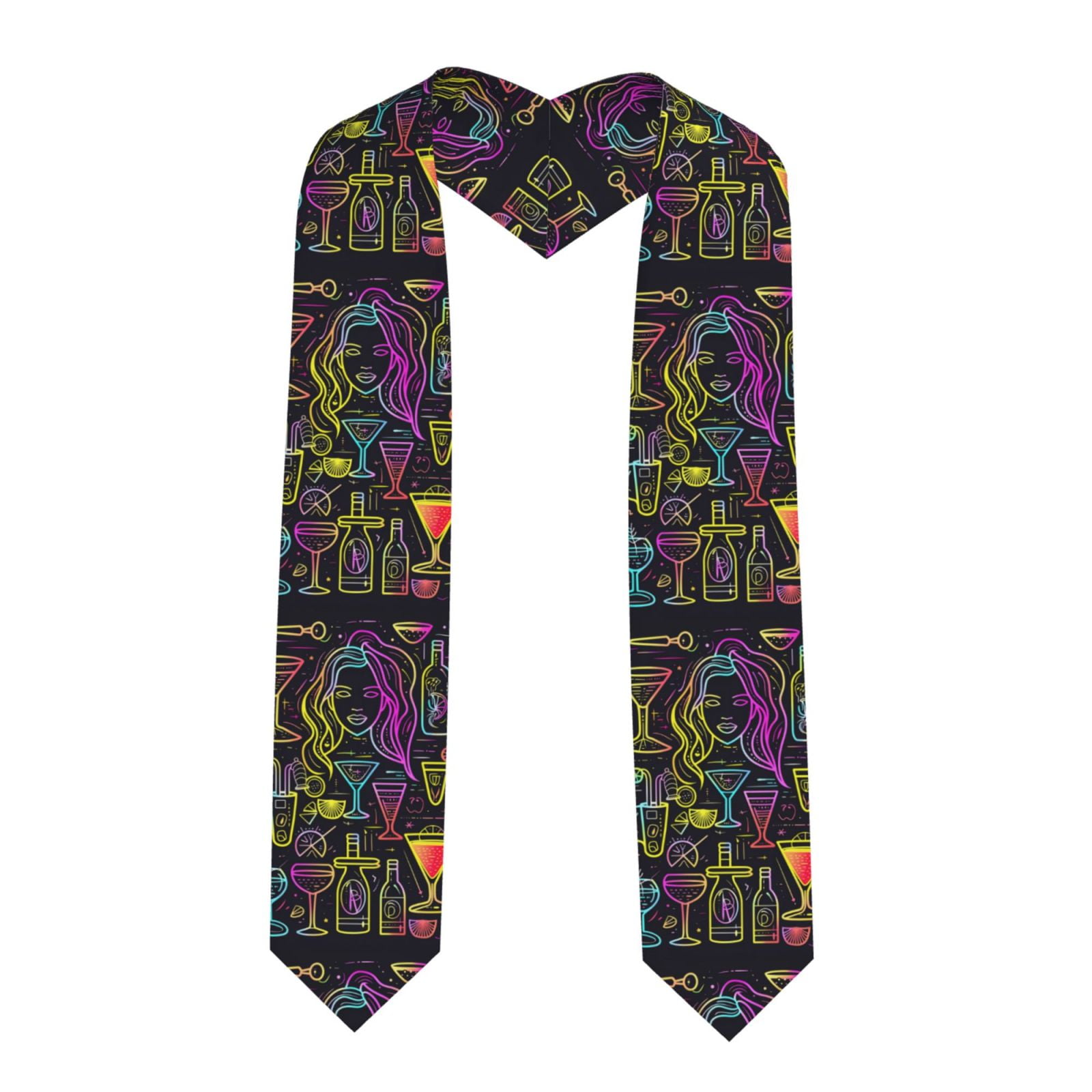 Matuu Neon Bar Drinks for Unisex Adult Graduation Stole 72” Long Shawl for Academic ...