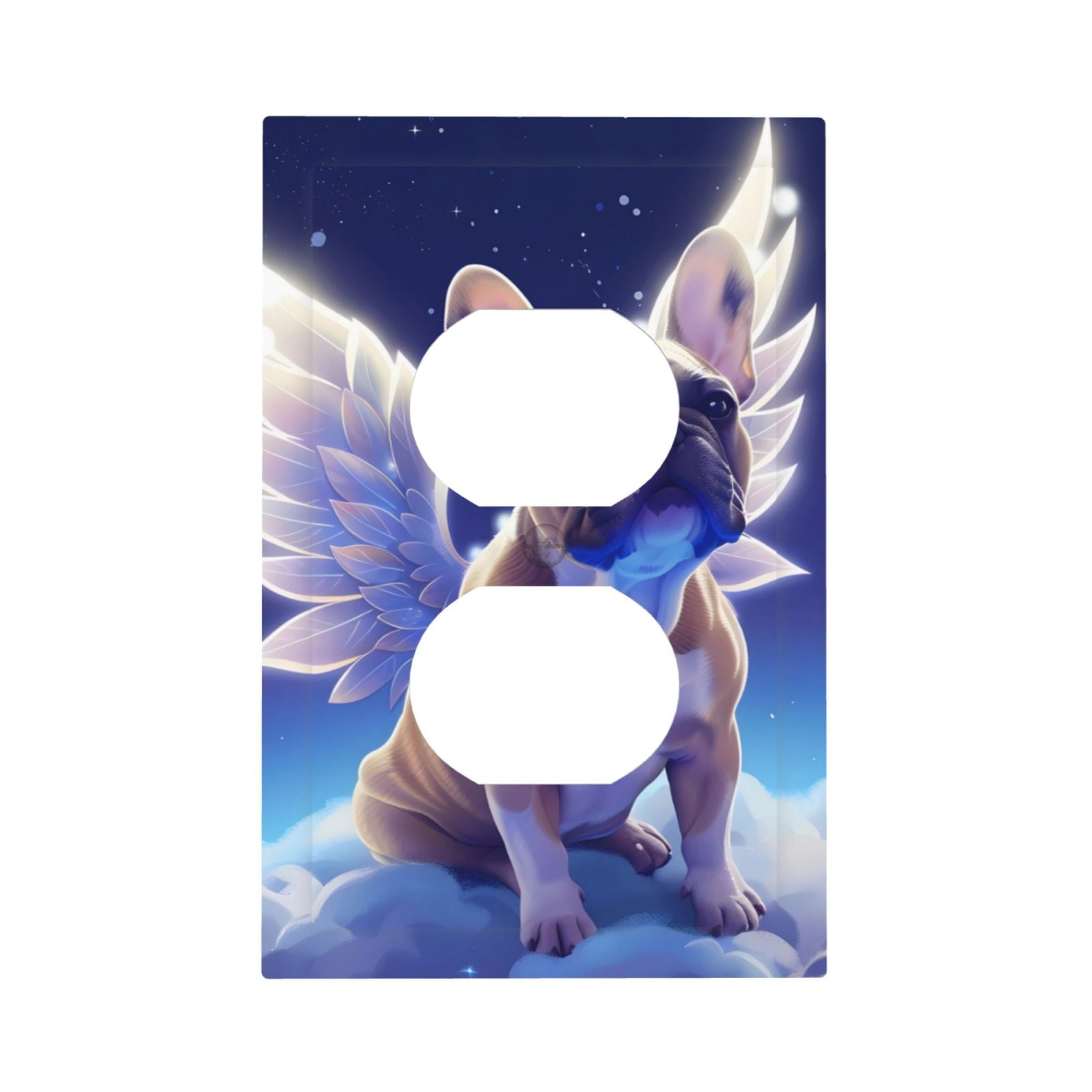 Matuu Night Sky Winged French Bulldog for Modern Decorative Wall Plate ...