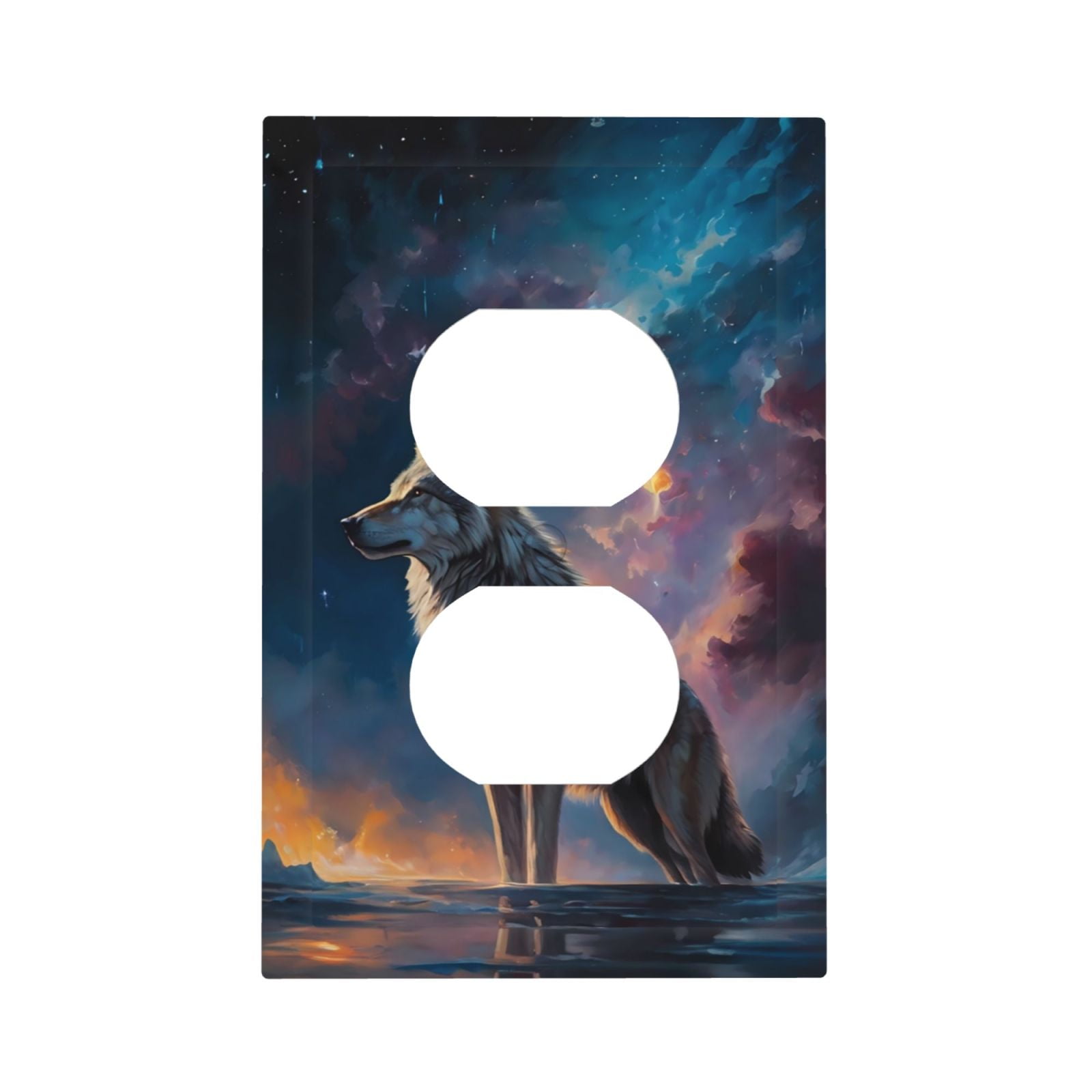 Matuu Night Sky Wolf for Modern Decorative Wall Plate Switch Plate ...