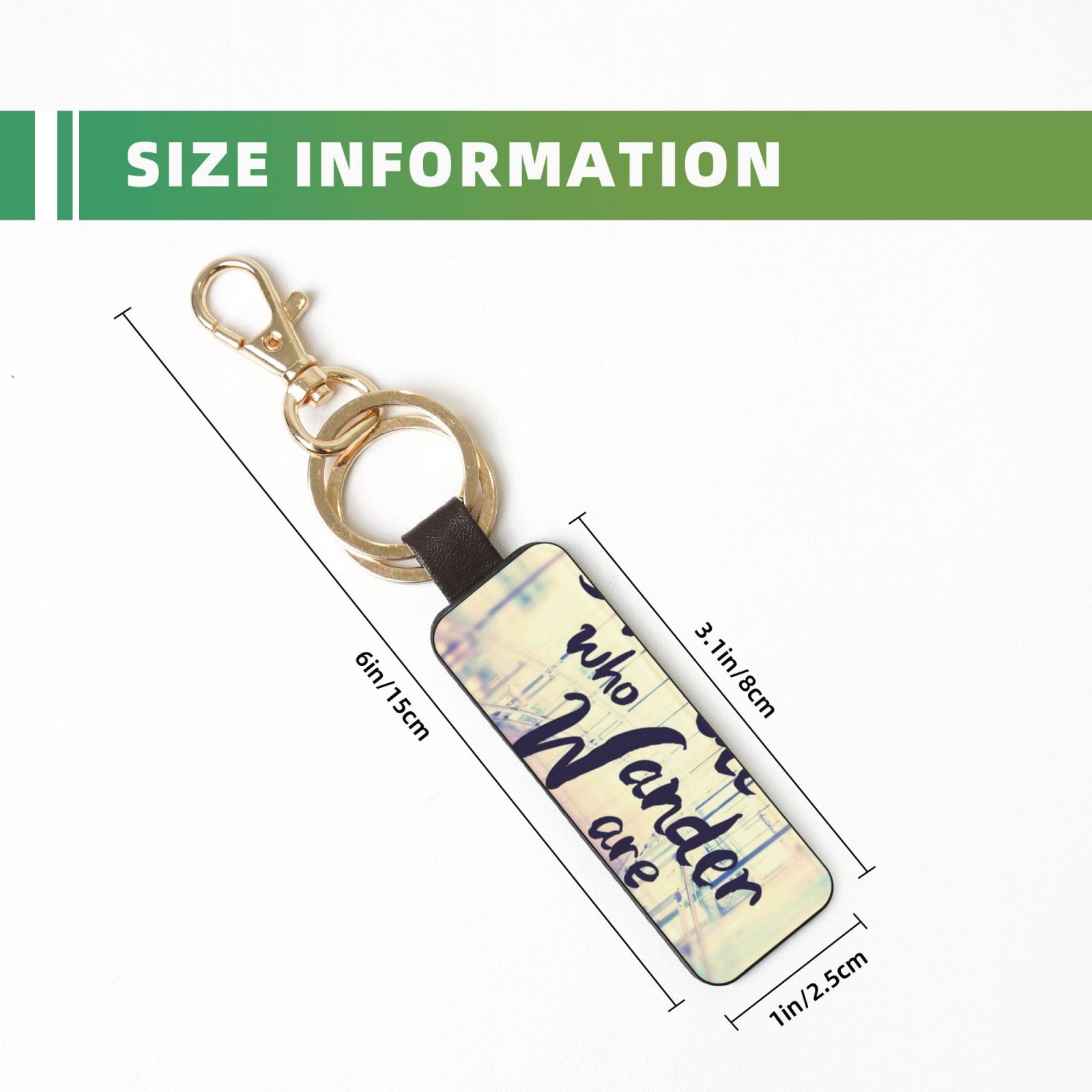 Matuu Not All Those Who Wander Are Lost for Car Fob Key Chain PU ...