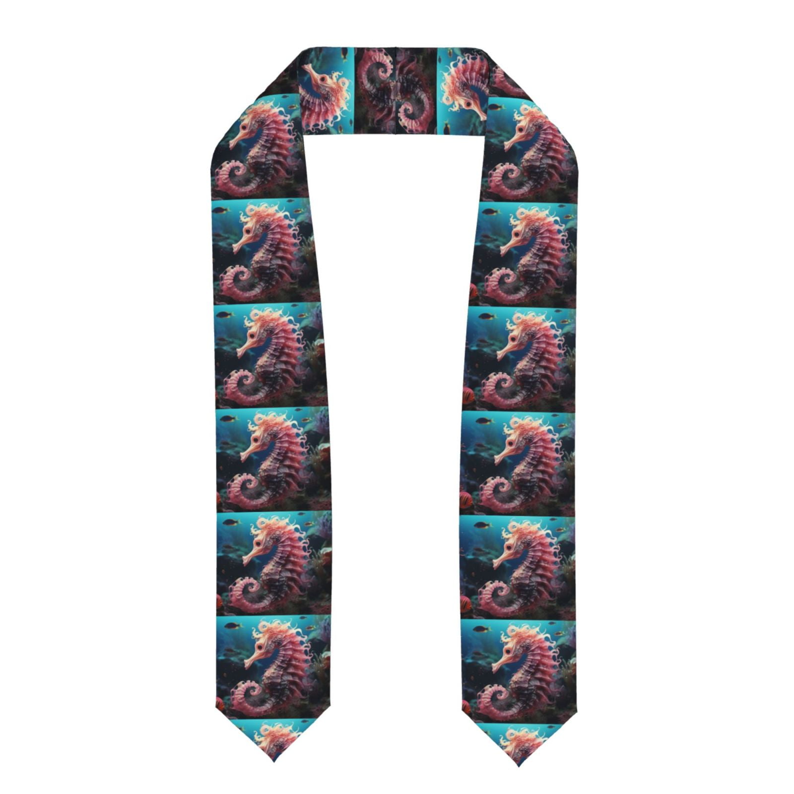 Matuu Ocean Seahorse For Unisex Adult Graduation Stole 72” Long Shawl