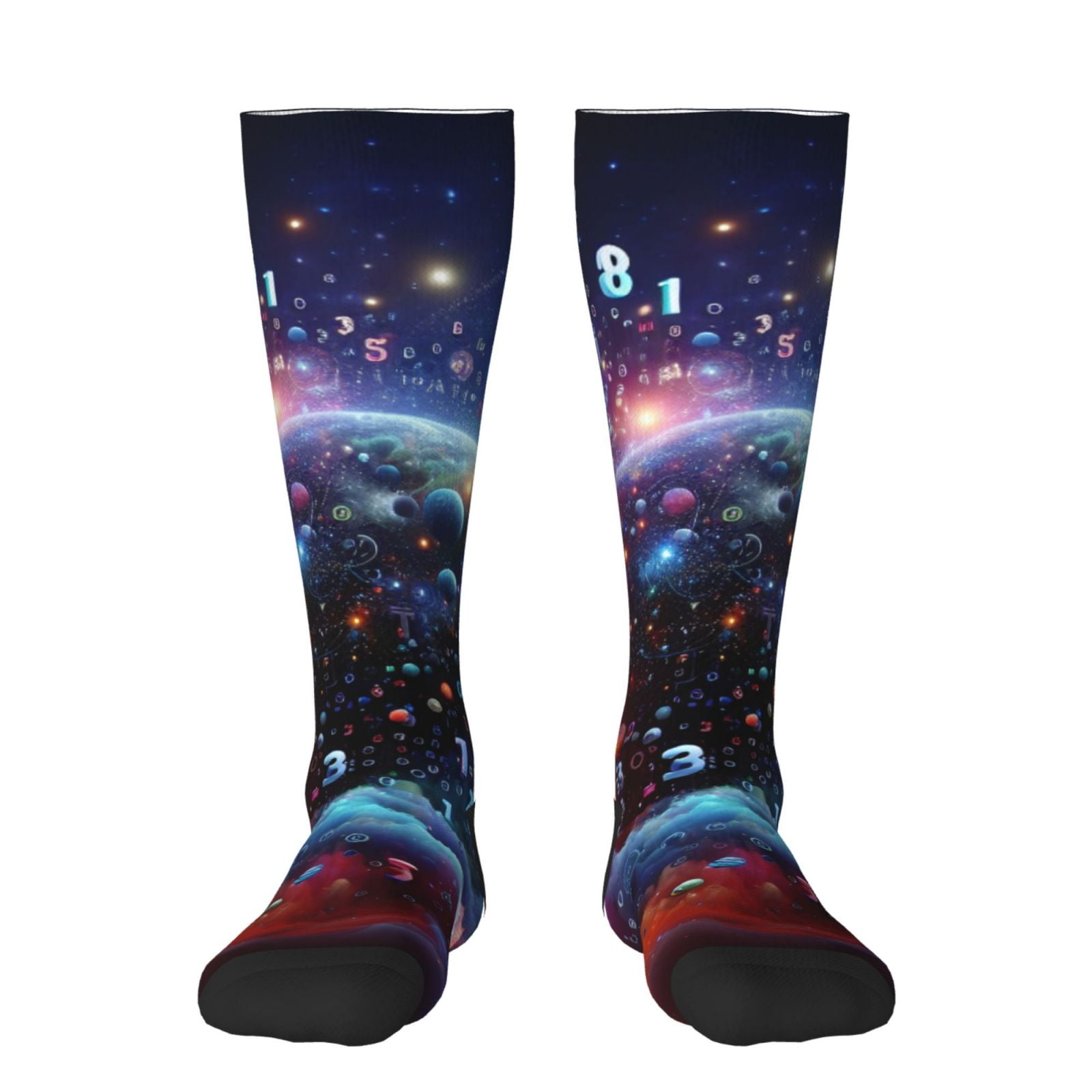 Matuu Outer Space Floating Numbers And Letters for Socks Stocking ...