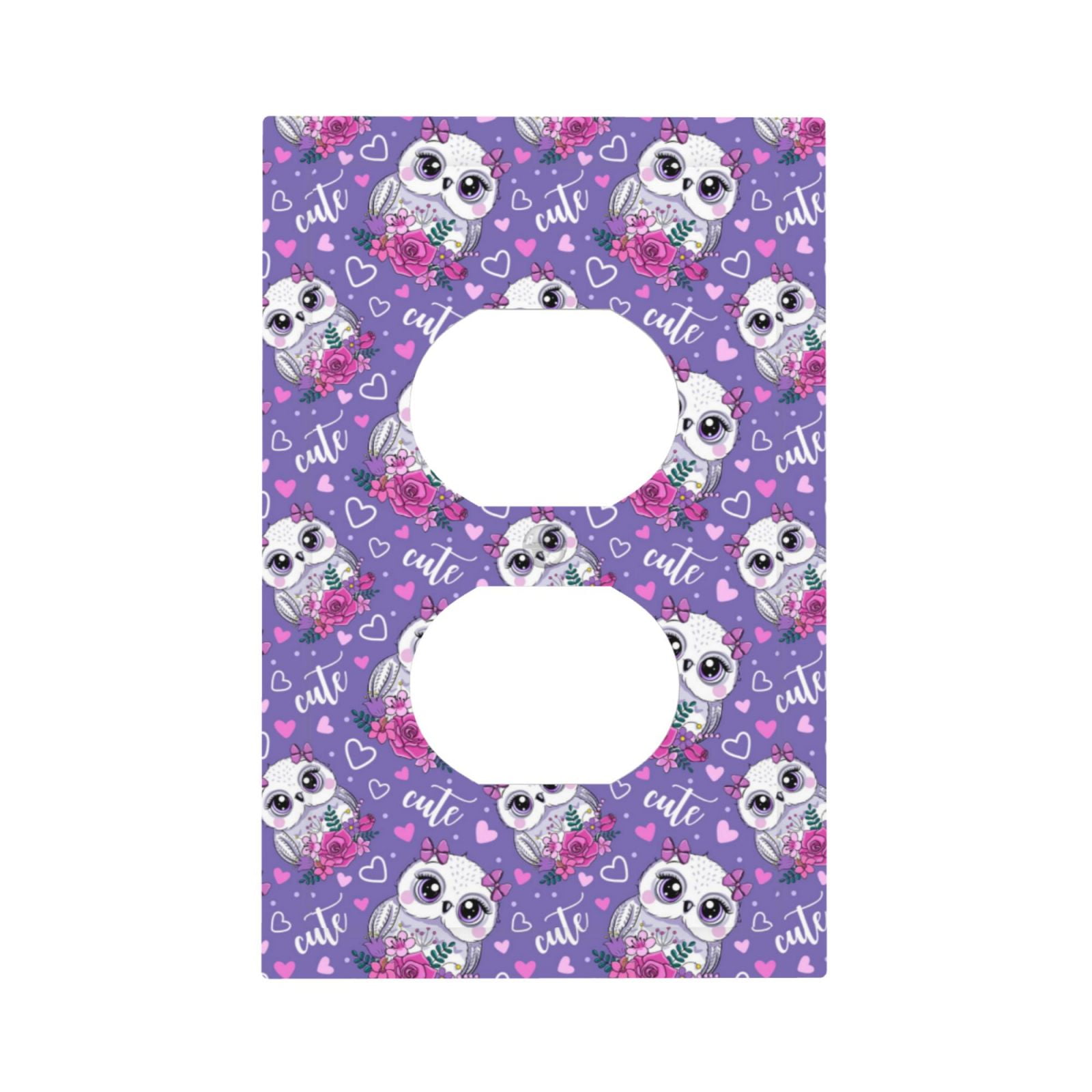 Matuu Owl And Flowers for Modern Decorative Wall Plate Switch Plate ...