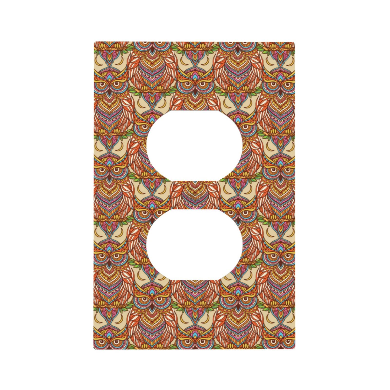 Matuu Owl Mandala for Modern Decorative Wall Plate Switch Plate Outlet ...