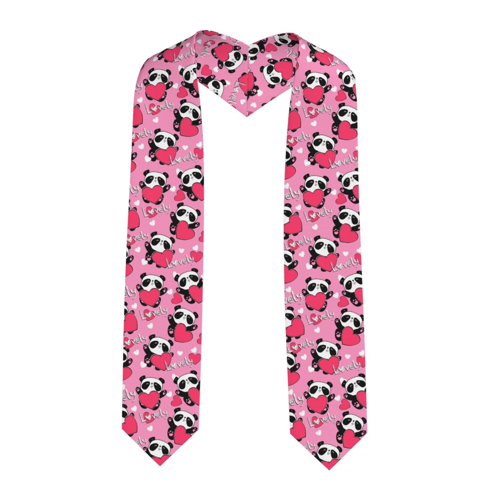 Matuu Panda Heart Valentine Pink for Unisex Adult Graduation Stole 72 ...