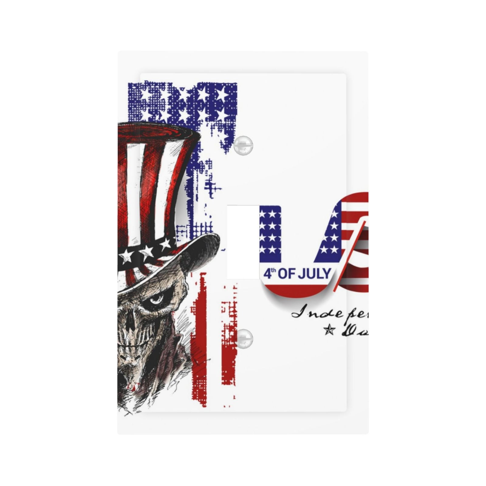 Matuu Patriotic Skull Art for Modern Decorative Wall Plate Switch Plate ...