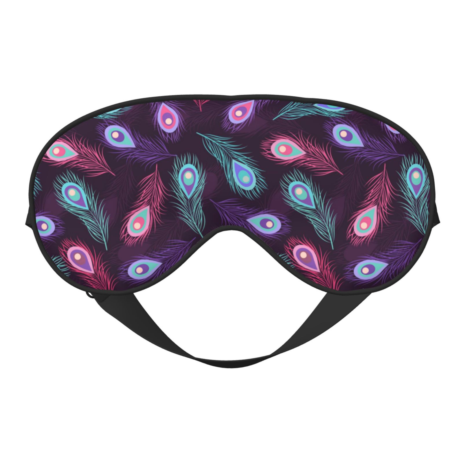 Matuu Peacock Feathers3 for Soft Eye Mask Sleep Mask with Elastic Strap ...