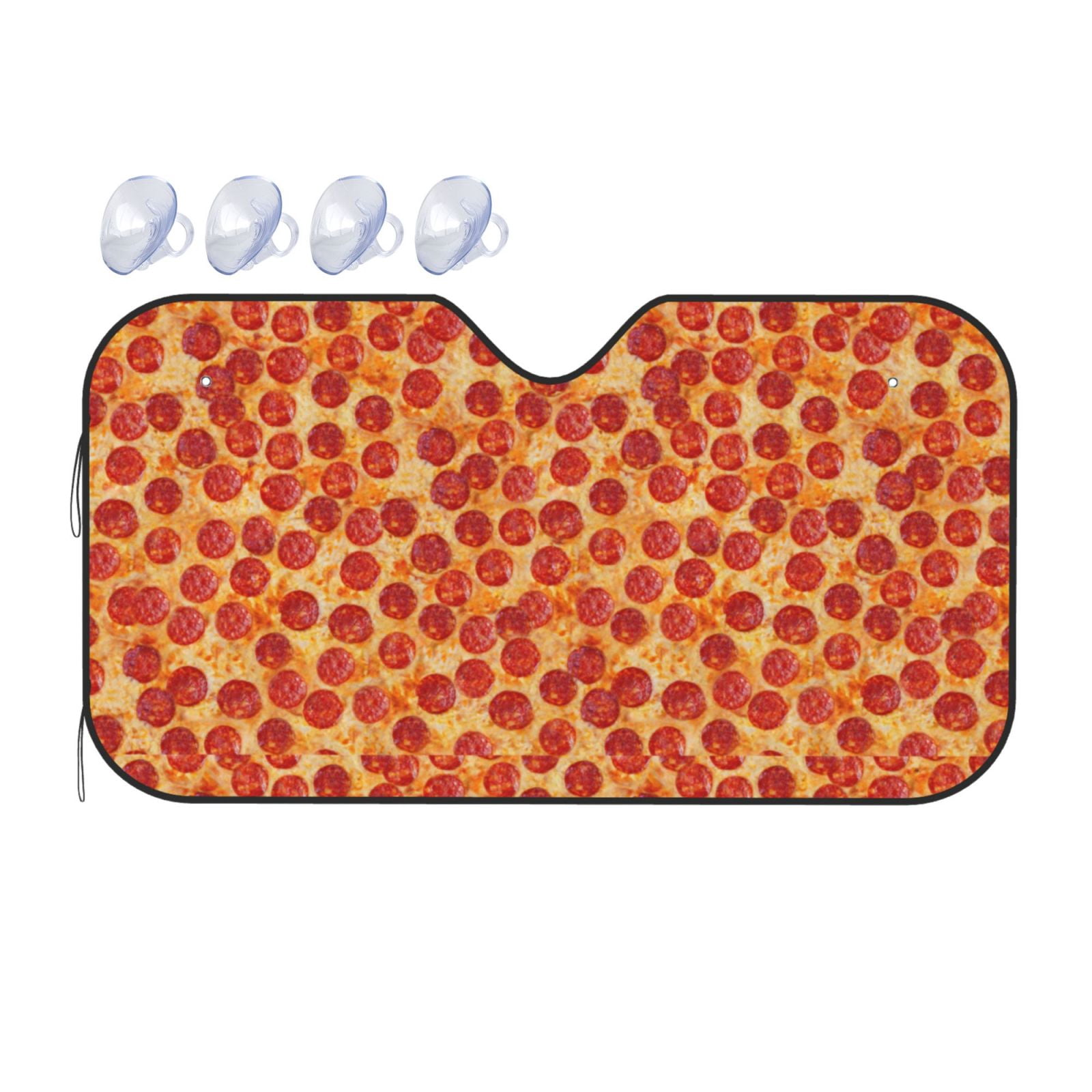 Matuu Pizza Print Foldable Front Window Car Windshield Sun Shade, Thin ...
