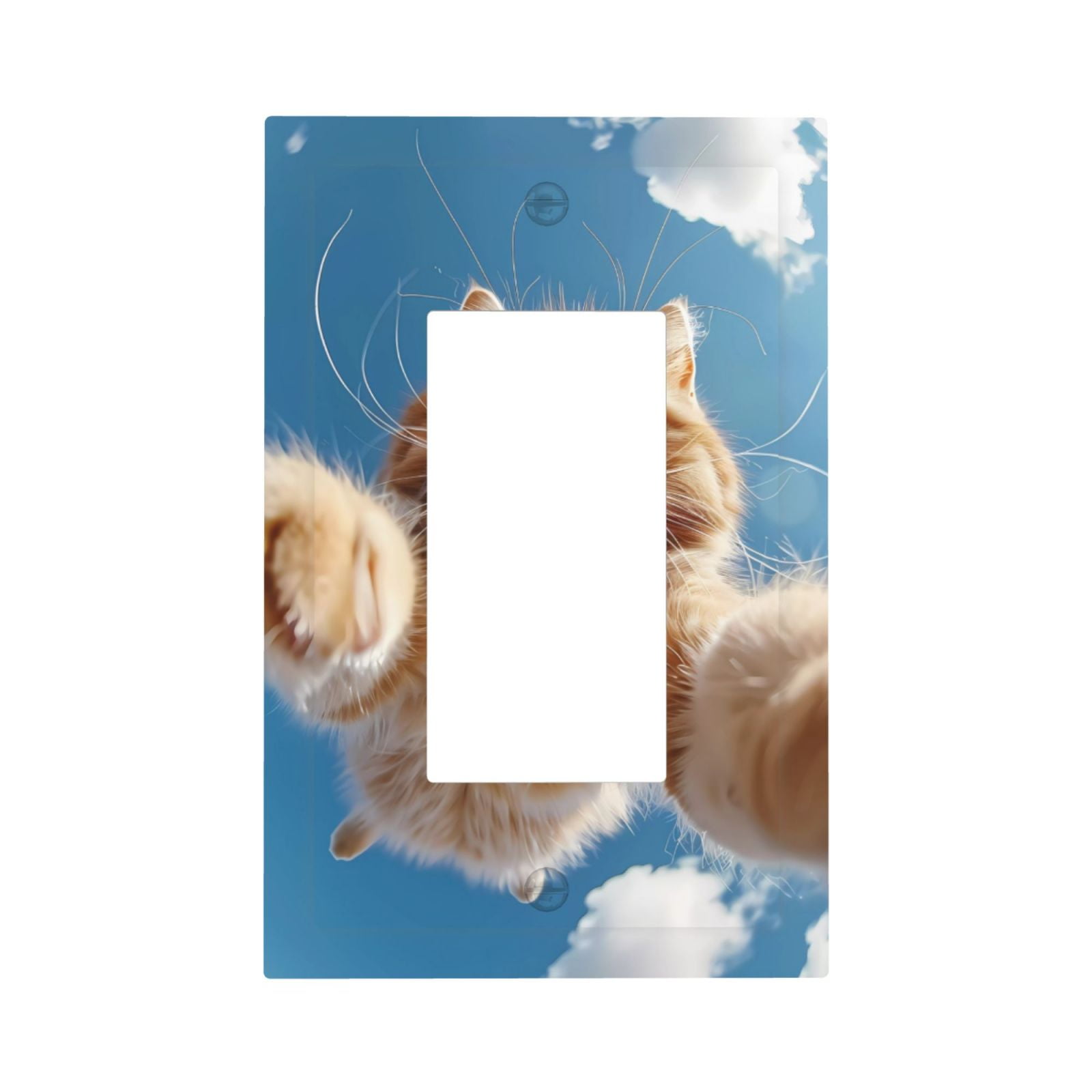 Matuu Playful Cat Fisheye View for Modern Decorative Wall Plate Switch ...